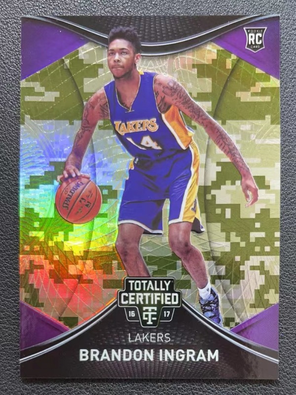2016 17 Panini Totally Certified Brandon Ingram Rc 卫生巾 新秀rc 湖人 英格拉姆 迷彩折