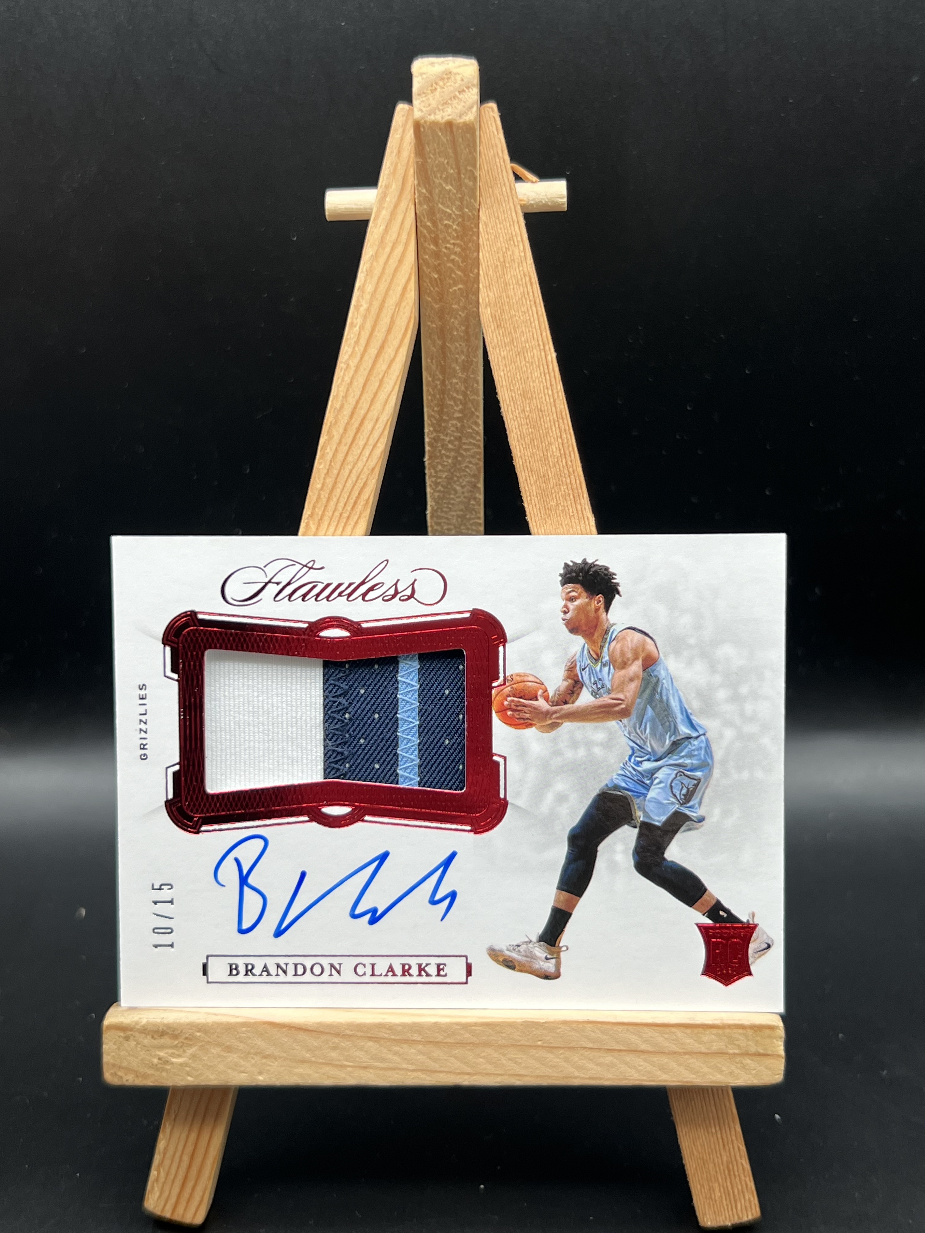 2019-20 【小字母免费代拍/到手95-96】 Flawless Brandon Clarke RC 克拉克 灰熊 手提 RPA 15编 红平行 红折 新秀 卡签 签字 GU球衣物料切割 ...