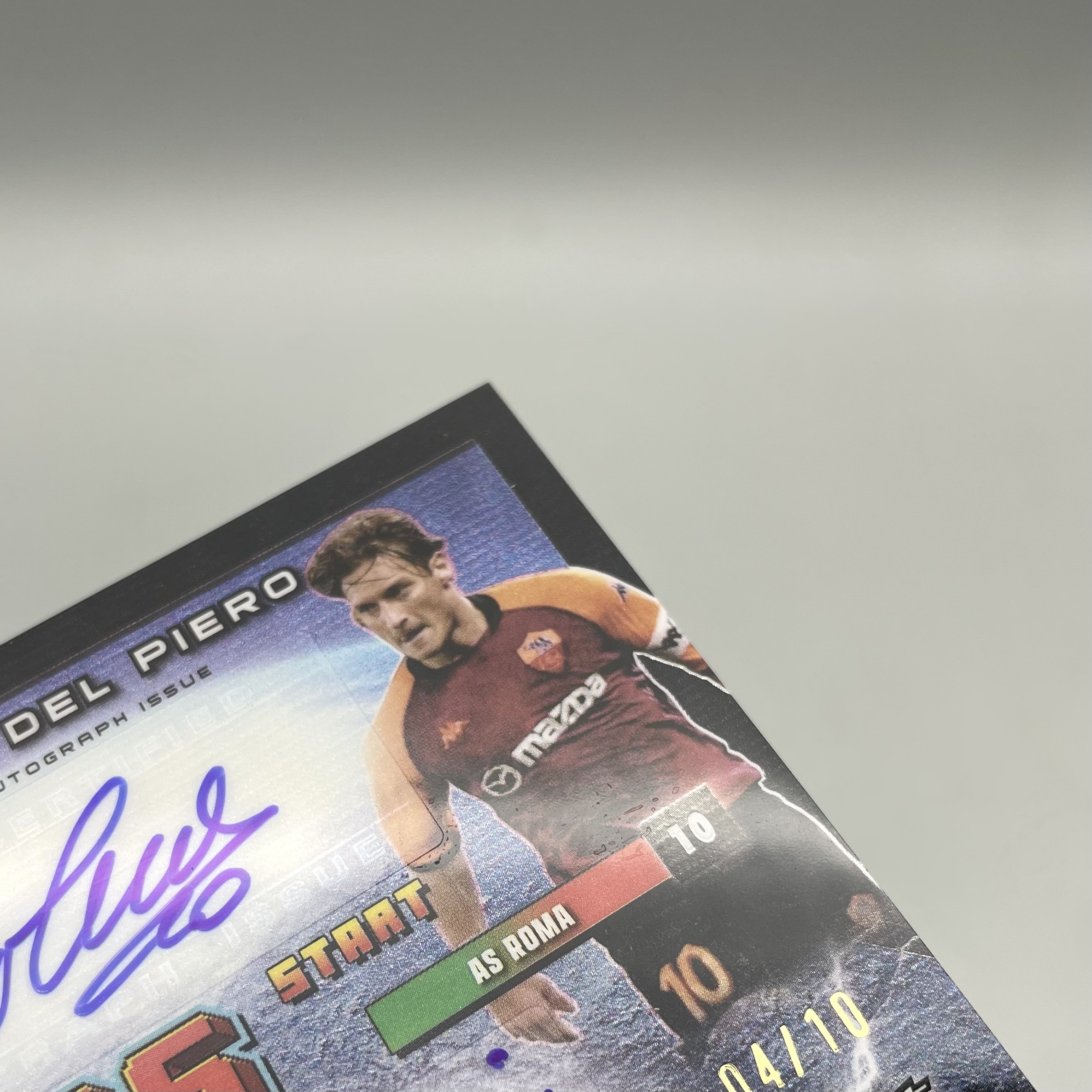 【CGTA /10 双签】2024-25 Topps 欧冠Finest 尤文 德尔皮耶罗 罗马 托蒂 04/10编 双背号编 黑波纹折 双人 ...