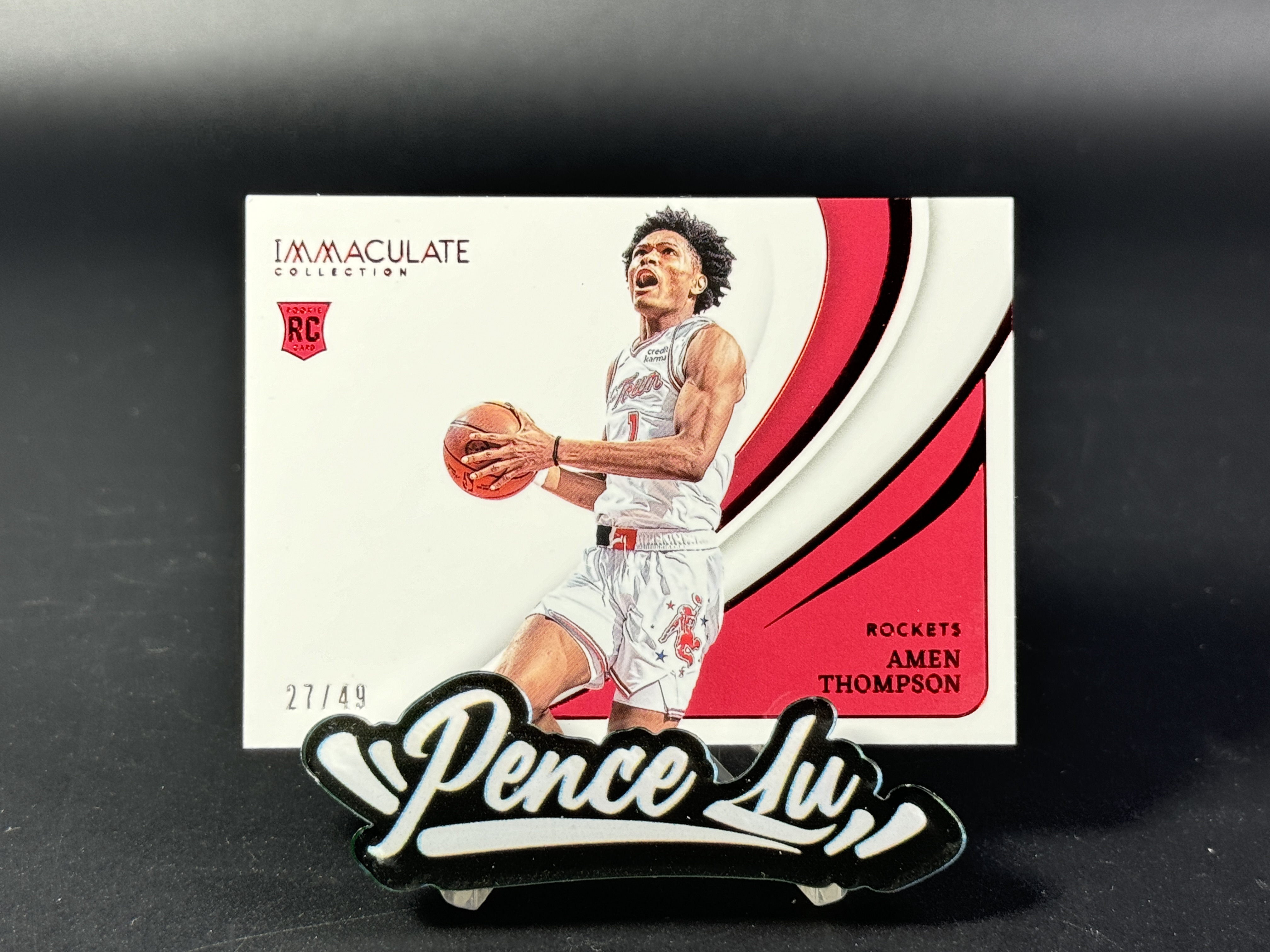 【喷子拍卖】2023-24 Panini Immaculate Amen Thompson 休斯敦火箭 阿门 汤普森 RC 新秀 49编 SP ...