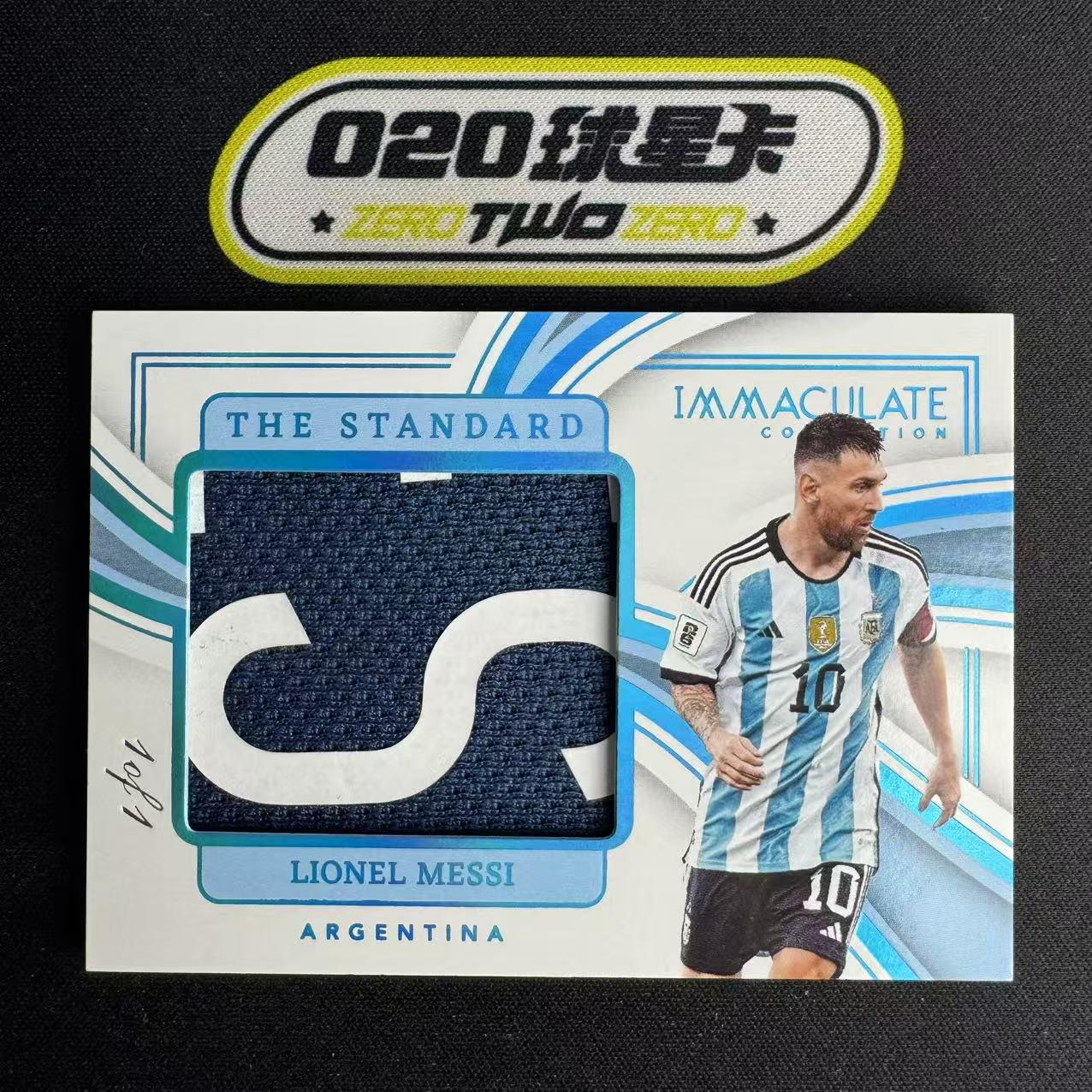 2023-24 Panini Immaculate Lionel Messi IMM 梅西 梅球王 1/1编 oneofone 湖水蓝 大窗 ...