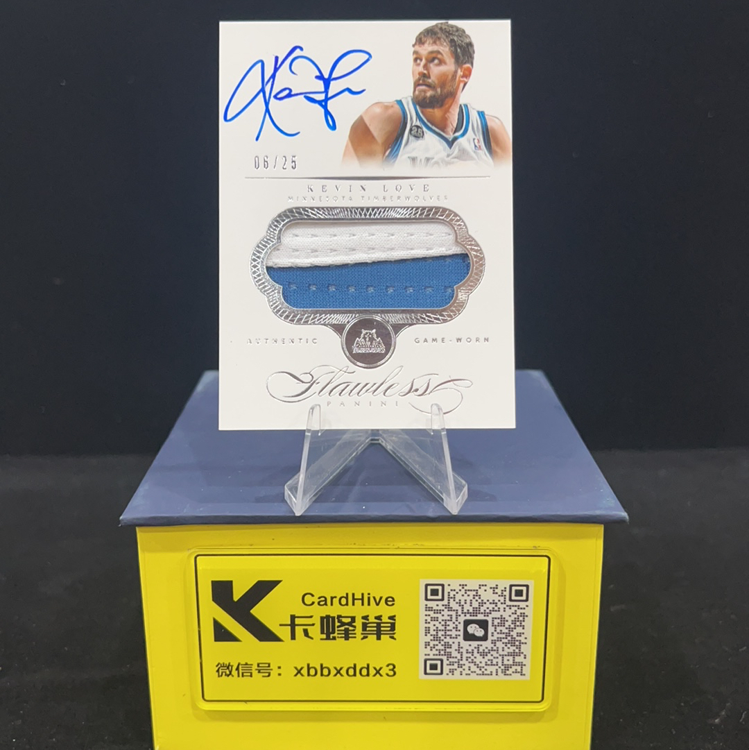 2013-14 Panini Flawless Kevin Love 【卡蜂巢拍卖预付90%】凯文乐福 手提 25编 签字 卡签 卡品如图 ...
