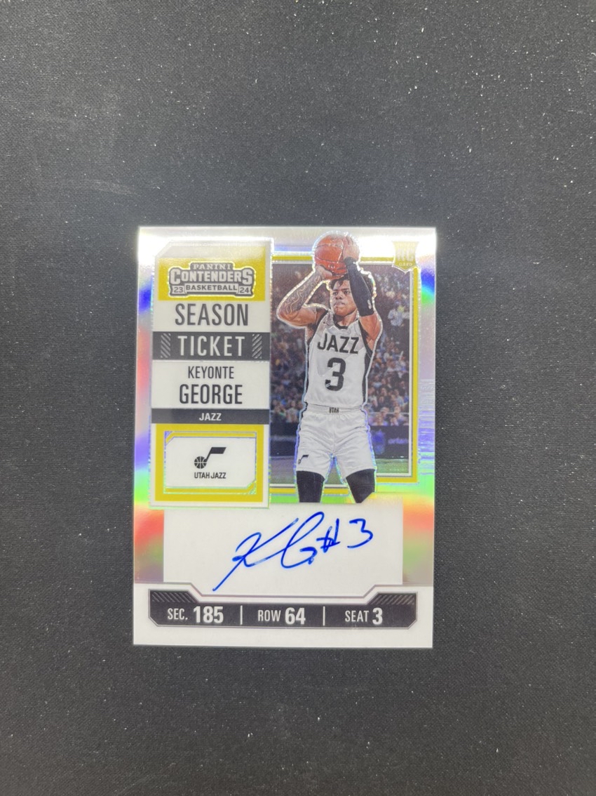 2023-24 Panini Contenders Keyonte George RC 吉昂特 乔治 小乔治 猪猪侠 球票 新秀 银折 签字 ...