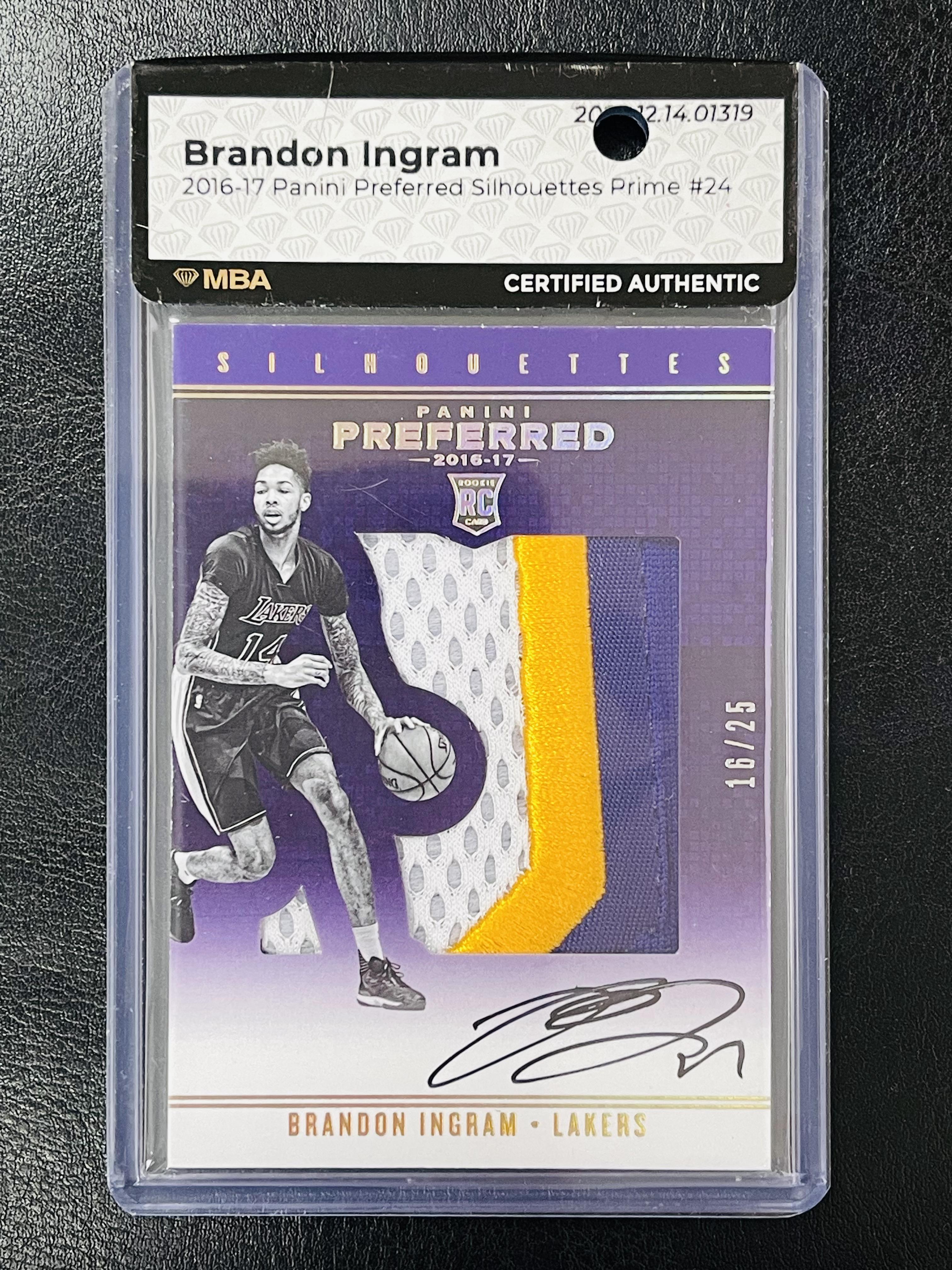 2016 17 Panini Preferred Brandon Ingram Rc 【鲸鱼卡社】kkk 湖人 英格拉姆 莺歌 25编 剪影