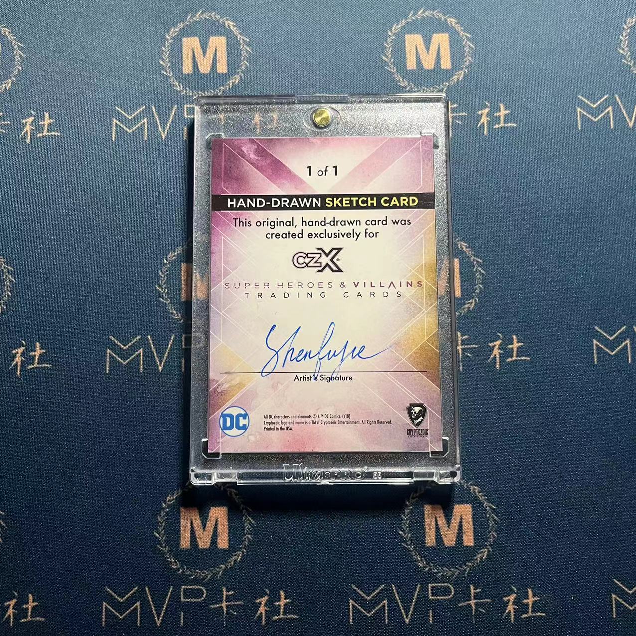 2018 DC Universe Cryptozoic CZX寒武纪 手绘卡 【MVP拍卖】 1/1编 ofo 蝙蝠侠 Batman 布鲁斯 ...