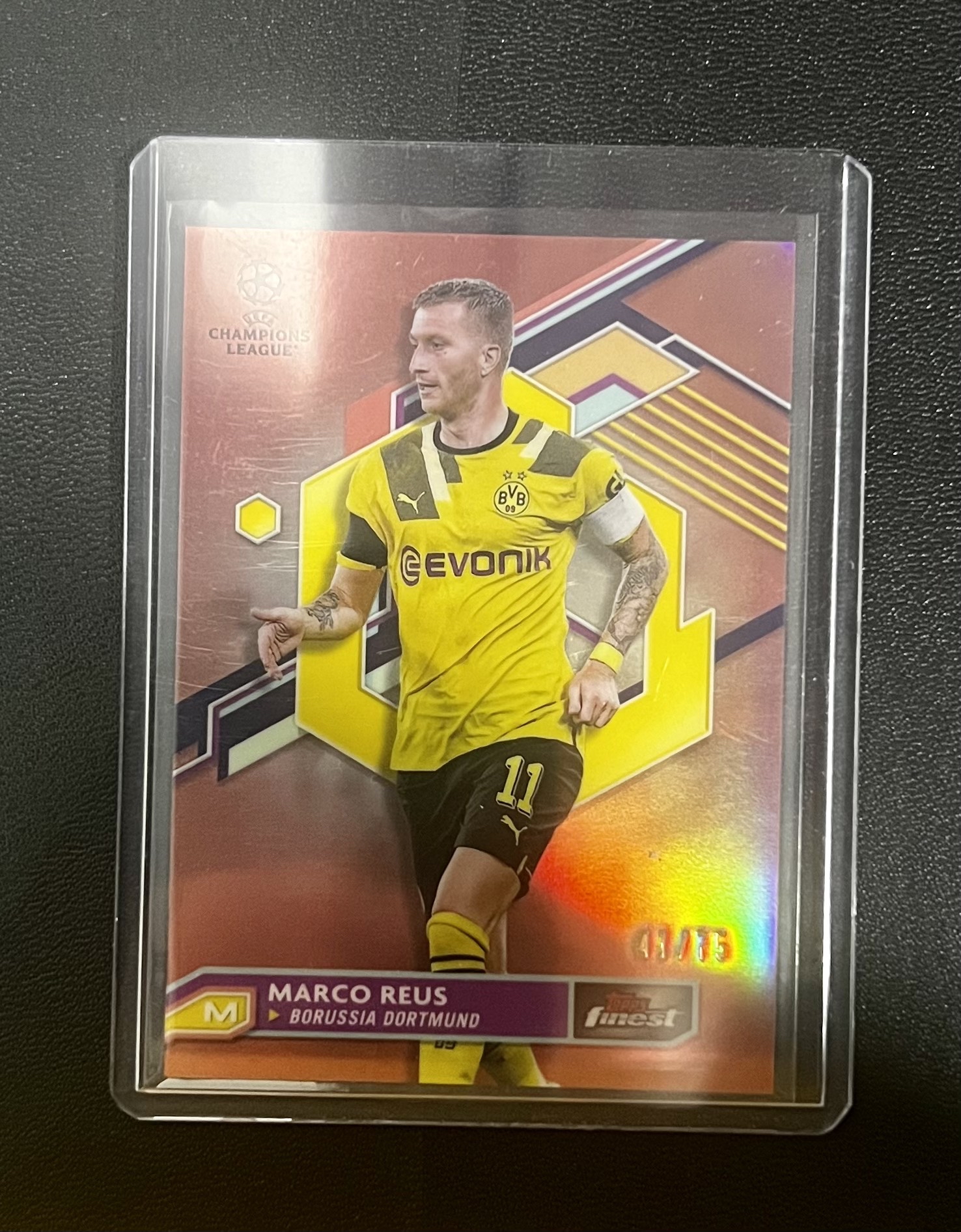 2022-23 Topps Finest Marco Reus 【指尖拍卖】欧冠 多特蒙德 马尔科 罗伊斯 75编 玫瑰金 小火箭 凑套收藏 ...