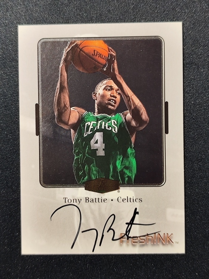 1999-00 Fleer skybox Tony Battie RC Flair showcase fresh ink 托尼 巴蒂 新秀 ...