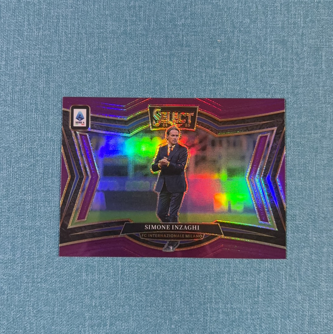 2024-25 Panini Select 意甲 Simone Inzaghi 西蒙尼 因扎吉 小因扎吉 33/49编 紫折 国际米兰 国米 ...