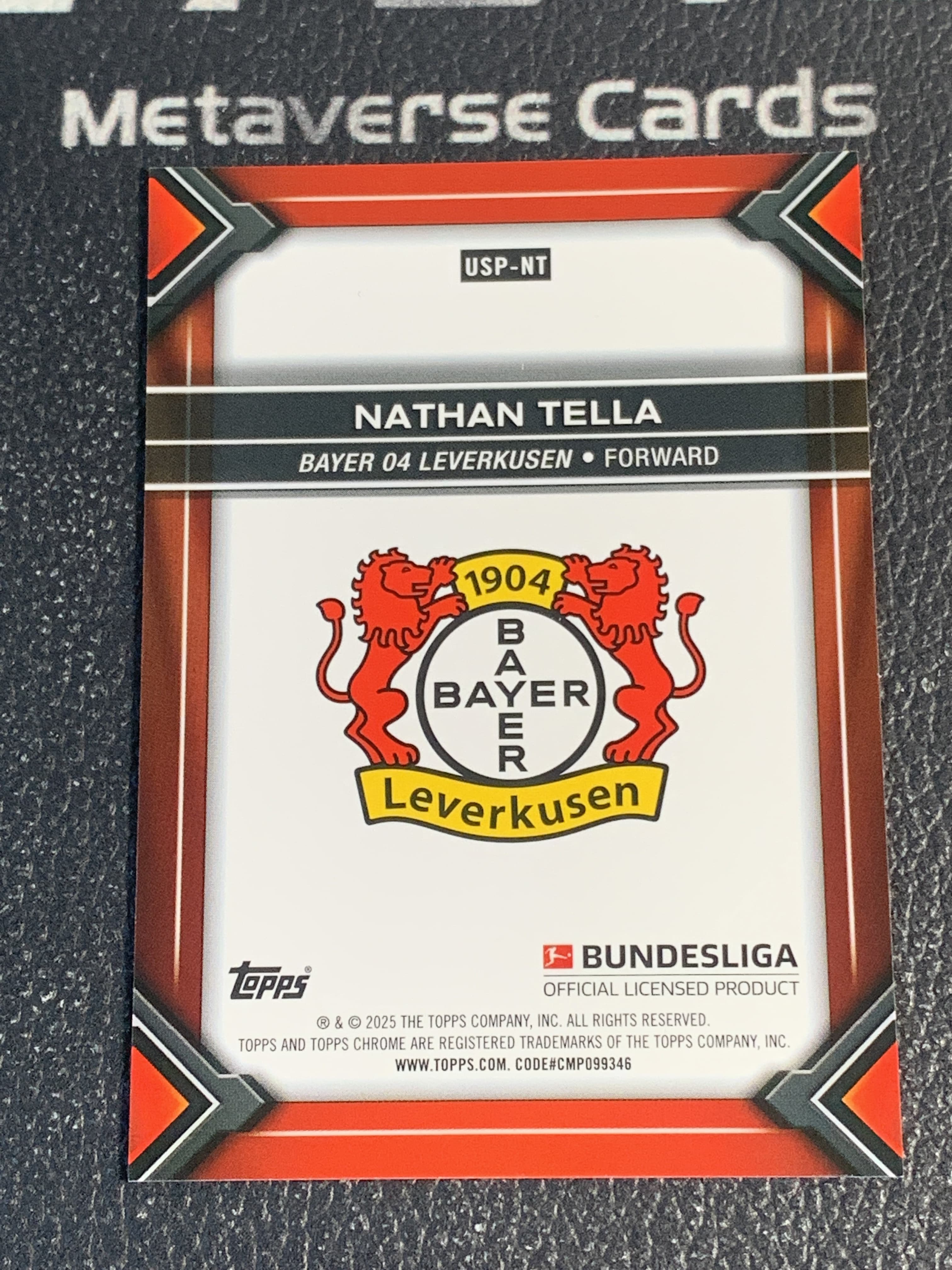 【元宇宙拍卖】蔡七305：2024-25 Topps Chrome Nathan Tella 德甲TC 勒沃库森 纳桑 特拉 超大比例 变化版 ...