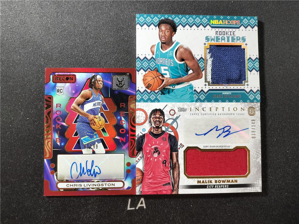 【LA拍卖】23-24 Panini Recon Hoops Topps 盗梦空间系列 新秀RC 克里斯 利文斯顿 马克 威廉姆斯 马利克 ...