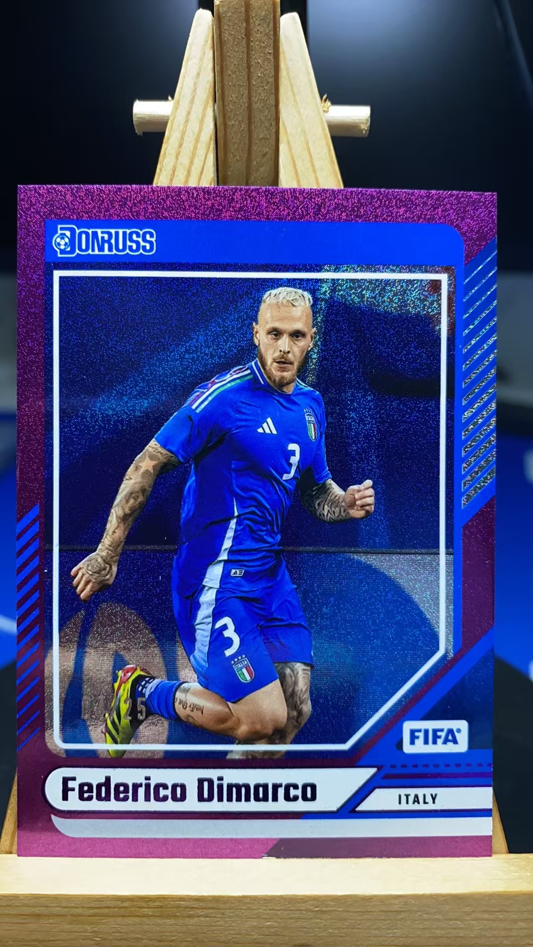 2024-25 Panini Donruss Federico Dimarco 【草莓球星卡】杜蕾斯 意大利 迪马尔科 紫折 紫点点折 04/ ...