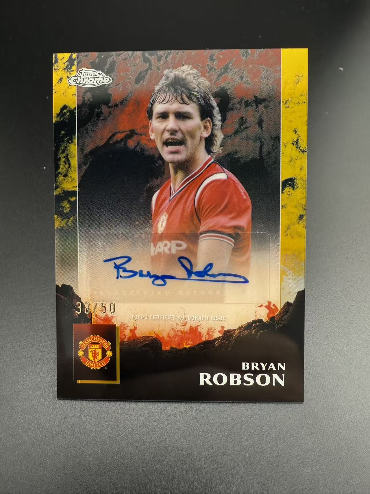 2025 Topps Chrome Deluxe Edition Bryan Robson 【湖水蓝拍卖】布莱恩 罗布森 曼联 豪华队盒 红魔 ...