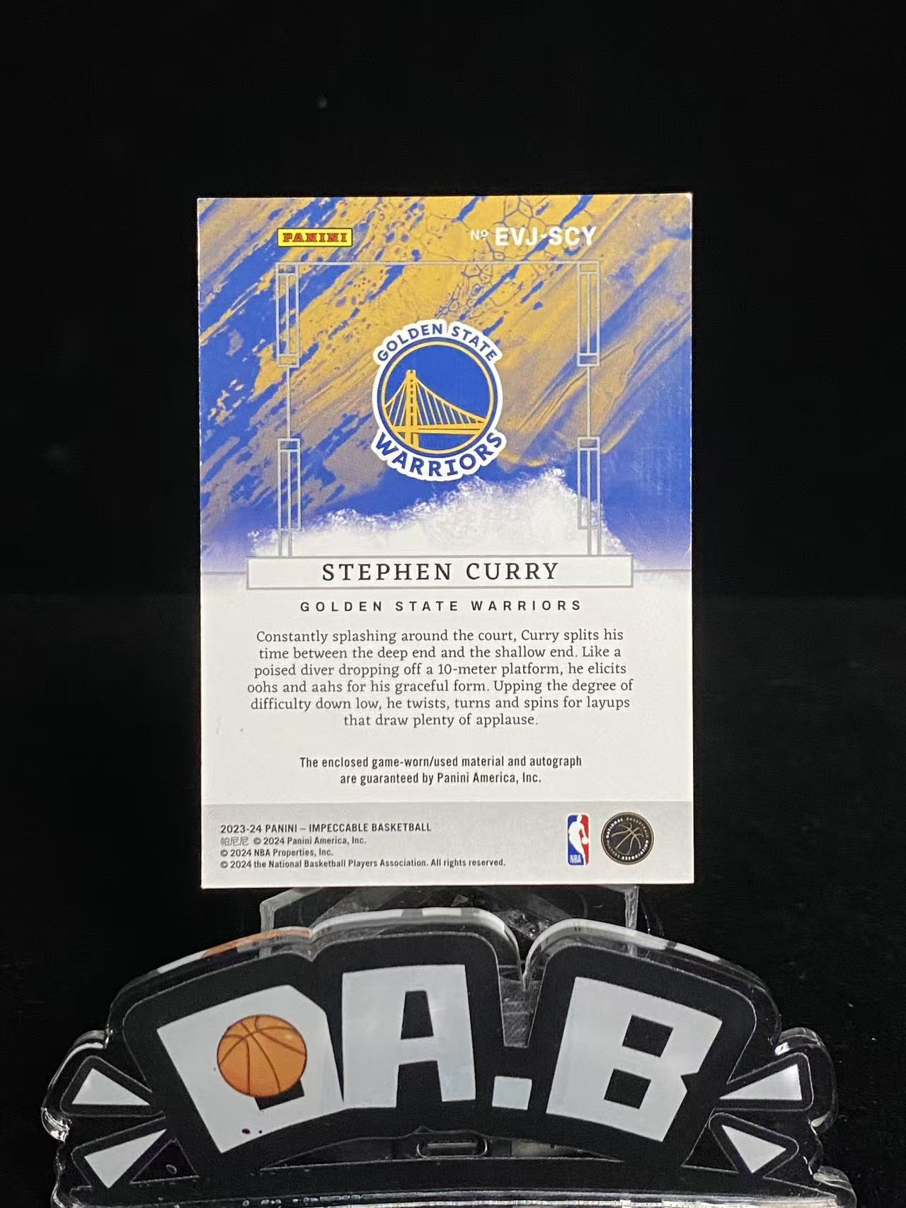 2023-24 Panini Impeccable Stephen Curry 【大彪代拍预付90%】勇士 斯蒂芬库里 签字 卡签 15编 ...