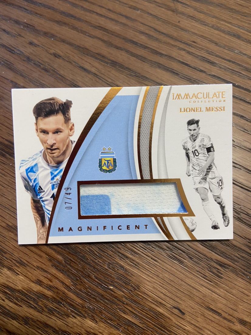 2021 Panini Immaculate Lionel Messi 爱咪咪 阿根廷 大巴黎 巴萨 梅西 49编 大窗物料 梅老板 世界冠军 ...