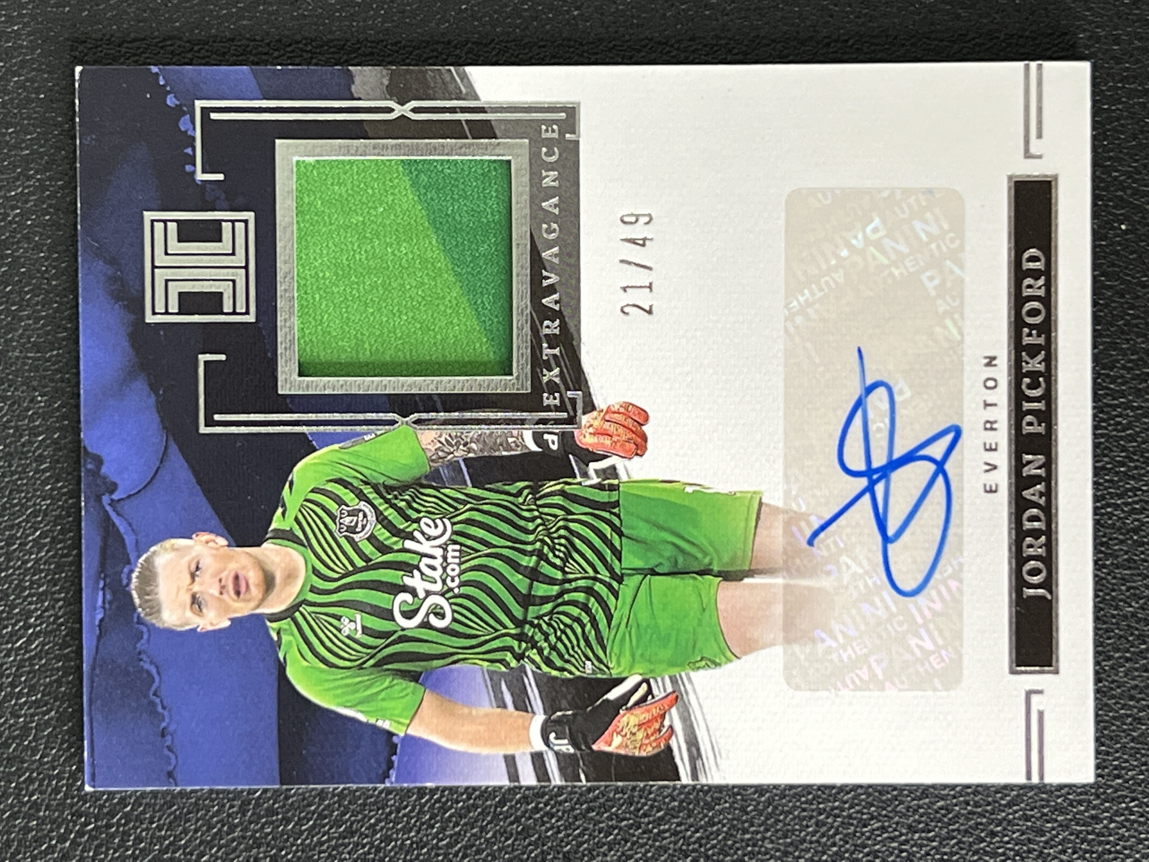 2022-23 Panini Impeccable Jordan Pickford 【禄卡拍卖】英超 埃弗顿 皮克福德 签名 Patch衣料 ...