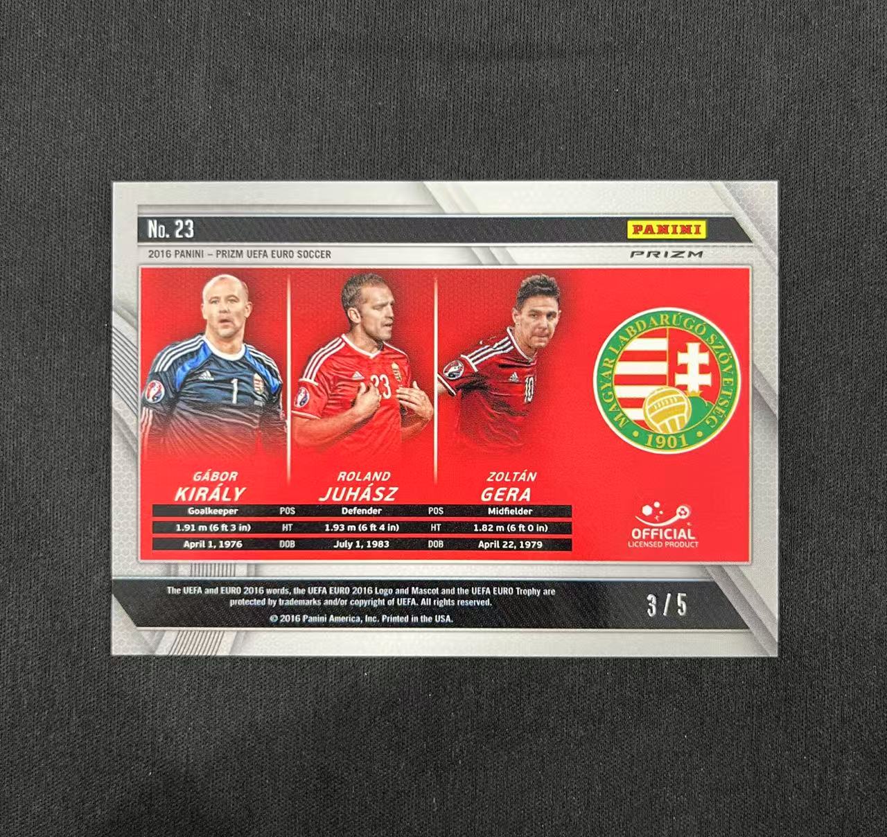 【长安代卖 截标预付80%】2016 Panini Prizm 欧洲杯PZ 匈牙利 加博尔基拉利 基拉伊 秋裤哥 佐尔坦格拉 尤哈什 绿折 绿 ...