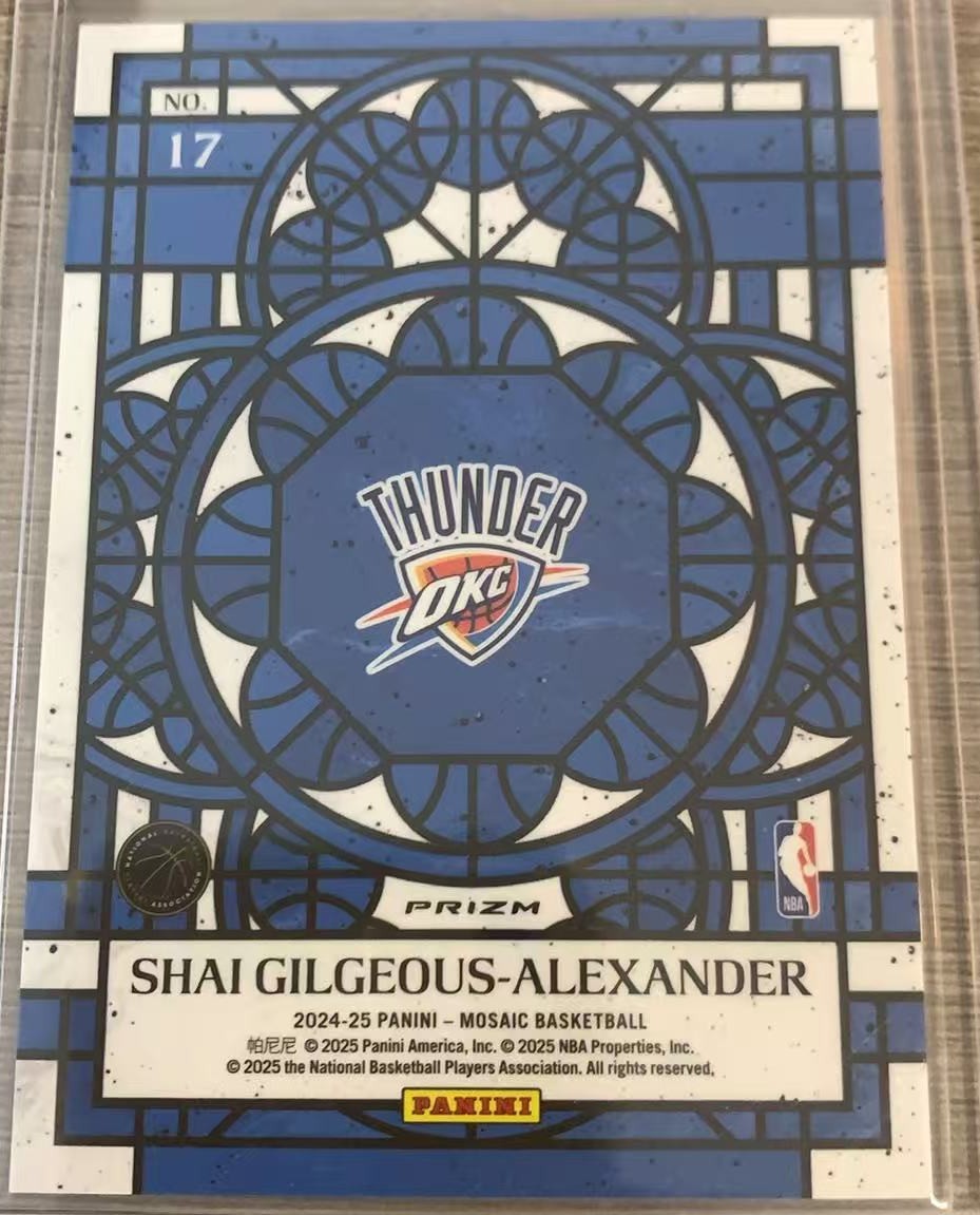 2024-25 Panini Mosaic Shai Gilgeous-Alexander SGA 亚历山大 雷霆 马赛克 大比例 SSP ...