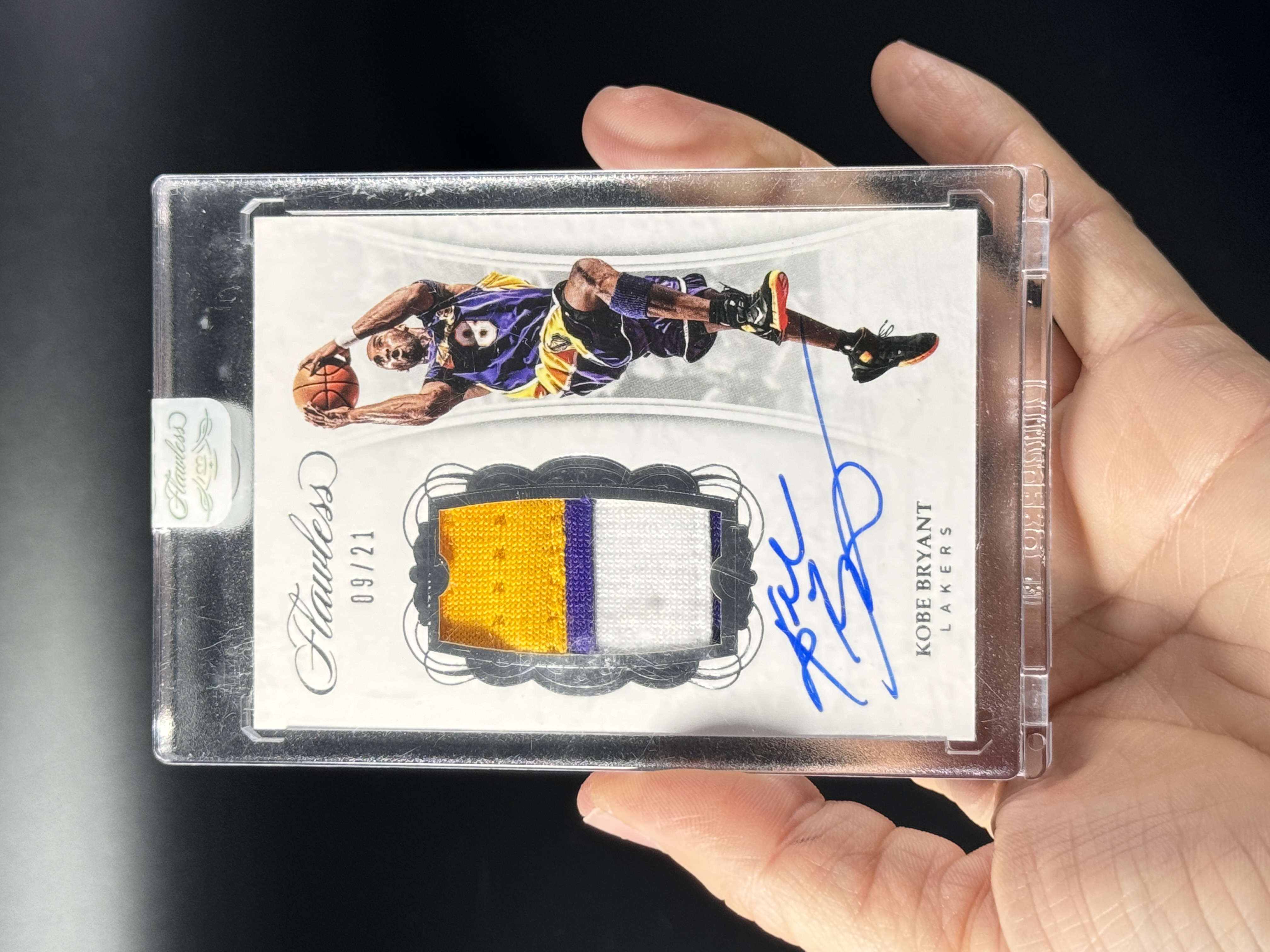 【喷子拍卖】2017-18 panini flawless Kobe Bryant 手提 洛杉矶湖人 科比 布莱恩图 patch 签字 21编 ...
