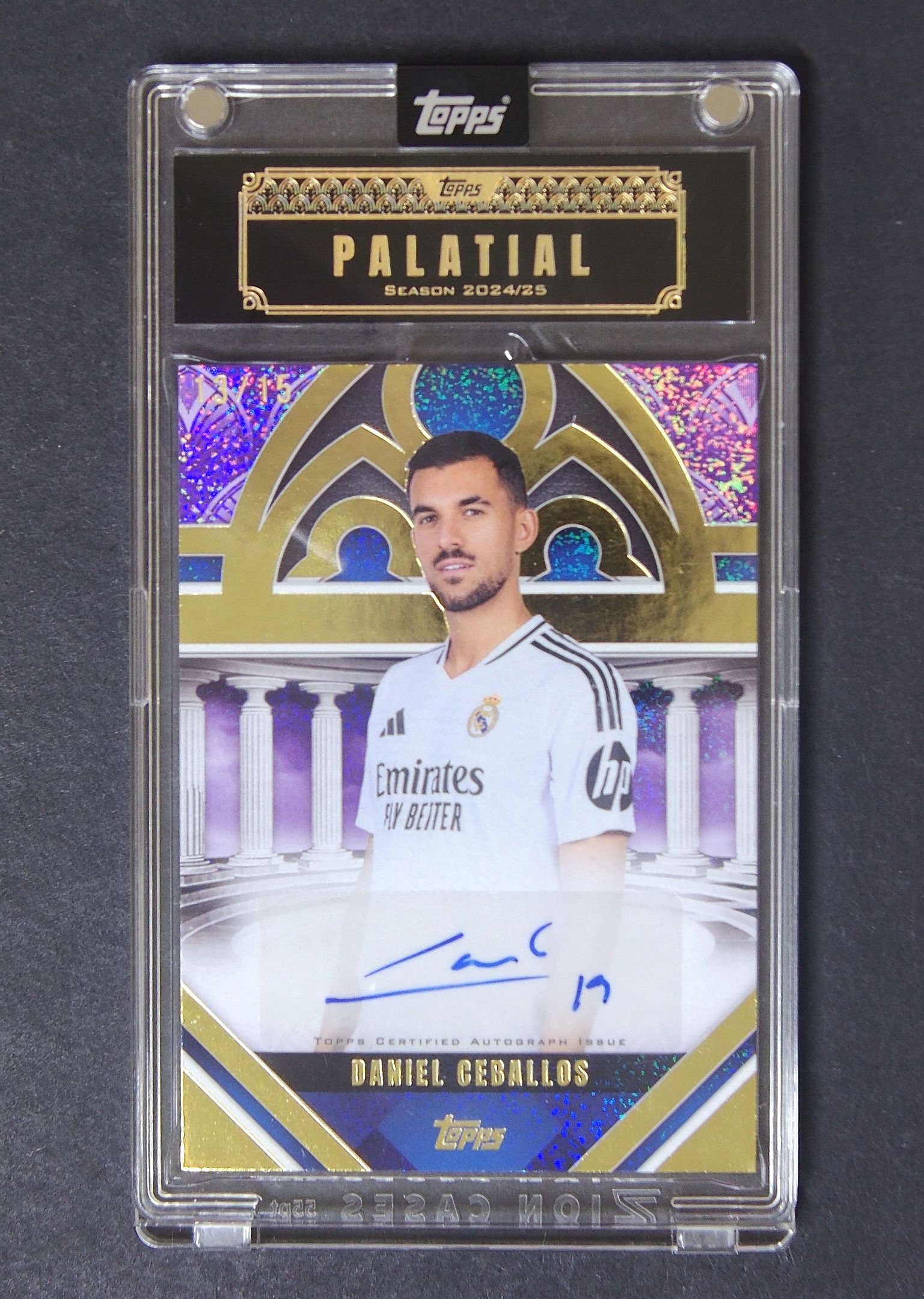 2025 Topps PALATIAL DANIEL CEBALLOS LU酱专业代卖 （道馆哥） 皇家马德里 皇马 宫殿 高端 塞瓦略斯 紫 ...