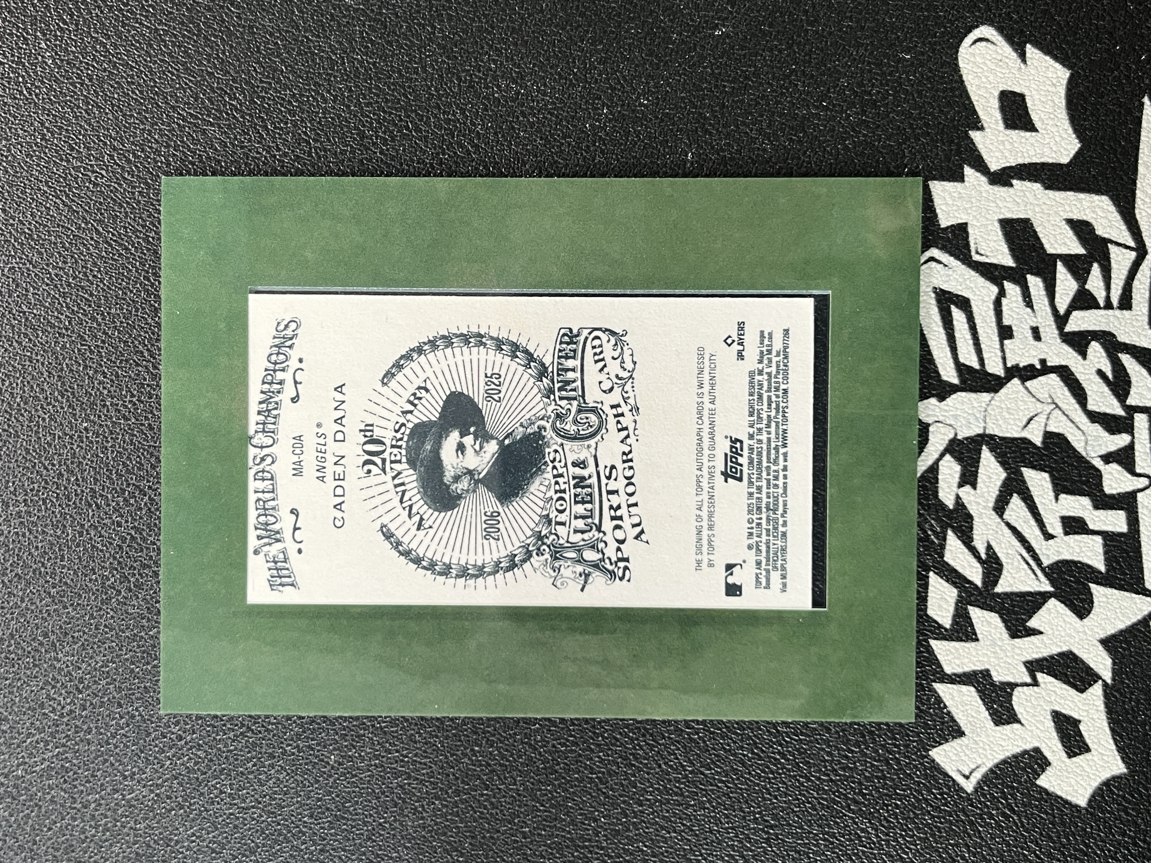 2025 Allen&Ginter 卡登 达纳 Caden Dana 新秀RC 洛杉矶天使队 签字卡签 小卡 带框 /50编 绿平行 收藏必备 ...