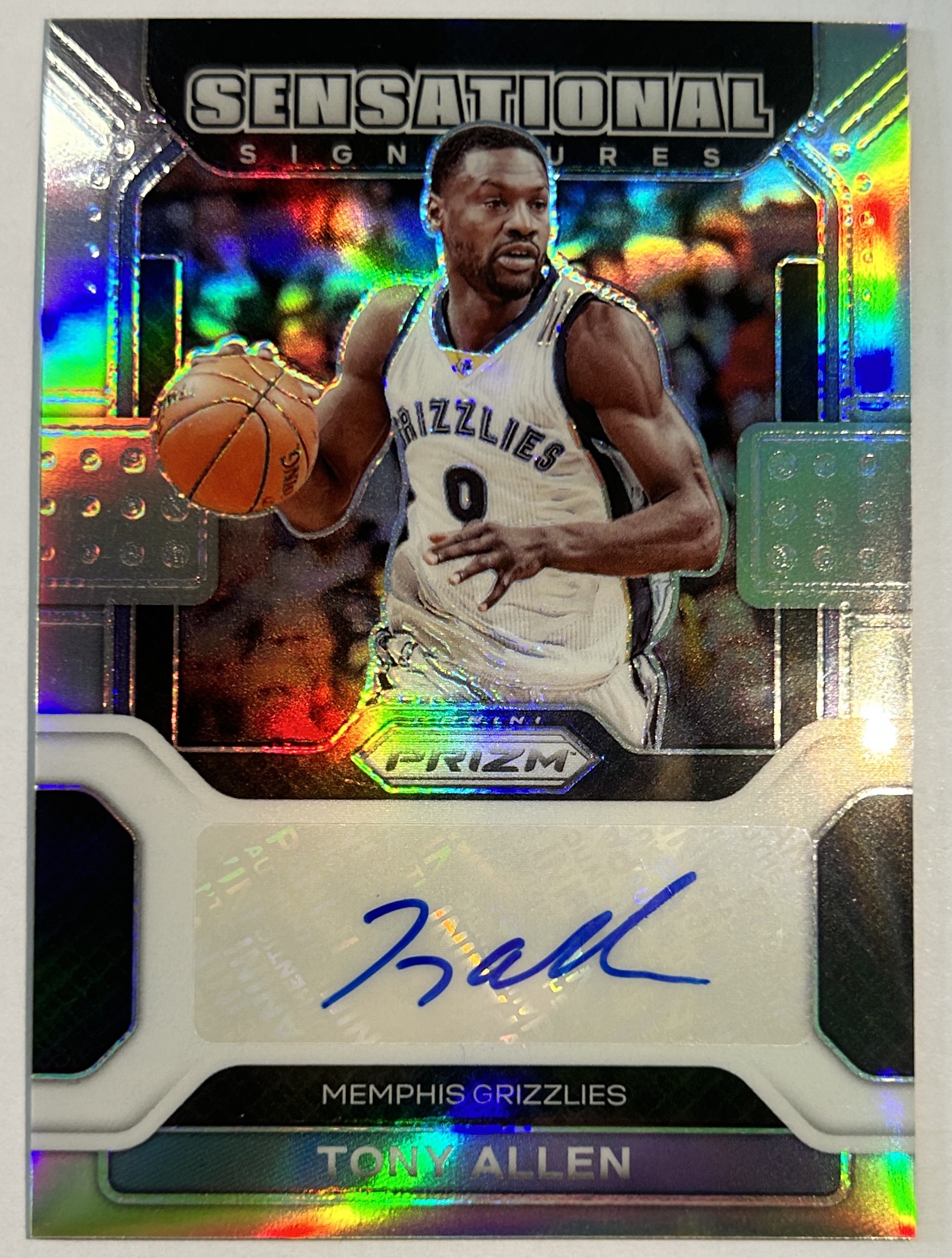 2021-22 Panini Prizm Tony Allen pz 灰熊 托尼 阿伦 银折 ss签 签字 带卡砖或卡夹 专收凑套必备 卡淘