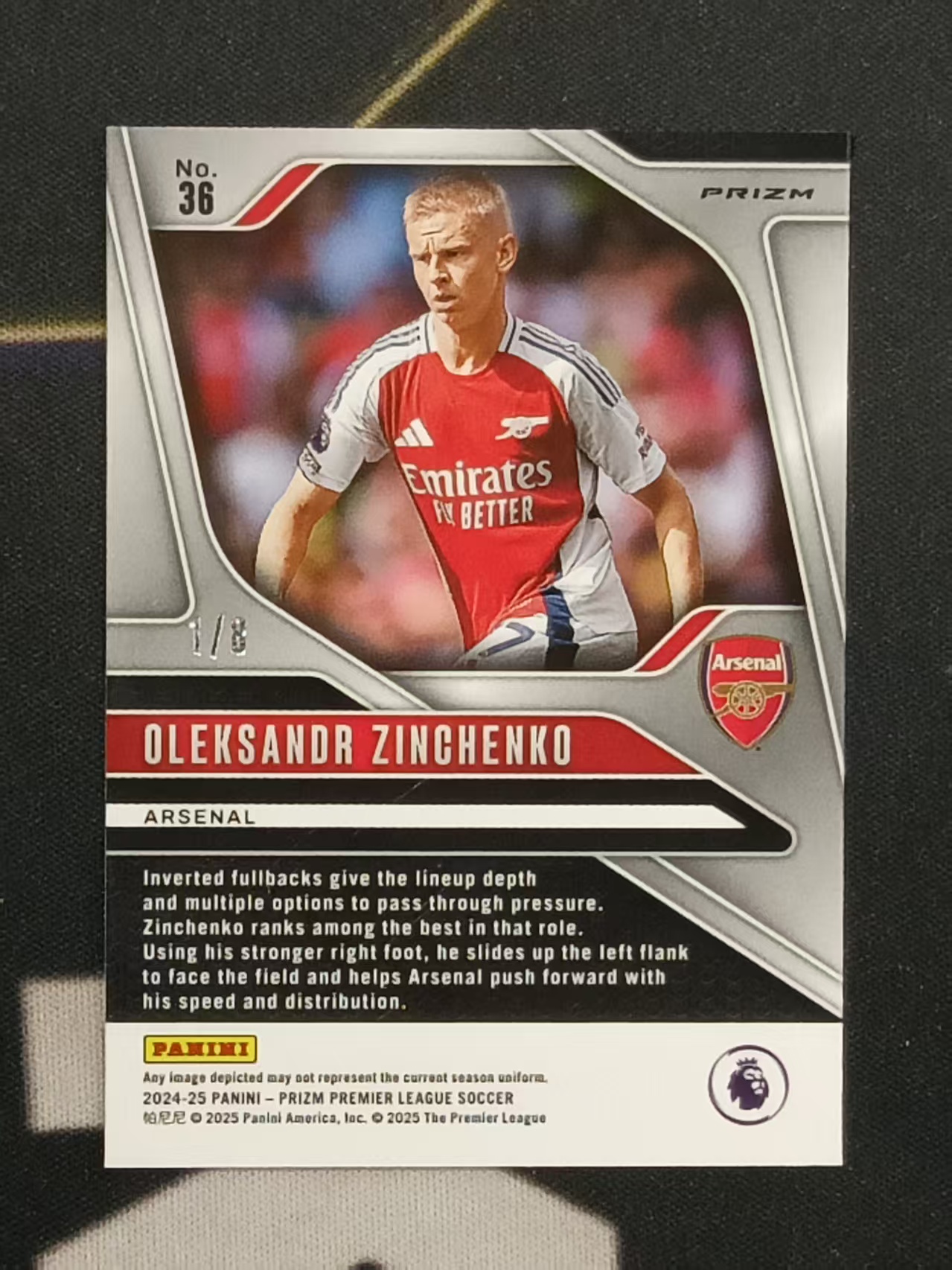 2024-25 Panini Prizm Oleksandr Zinchenko 【啃卡代拍】PZ 英超 奥列克桑德 津琴科 曼城 乌克兰 ...