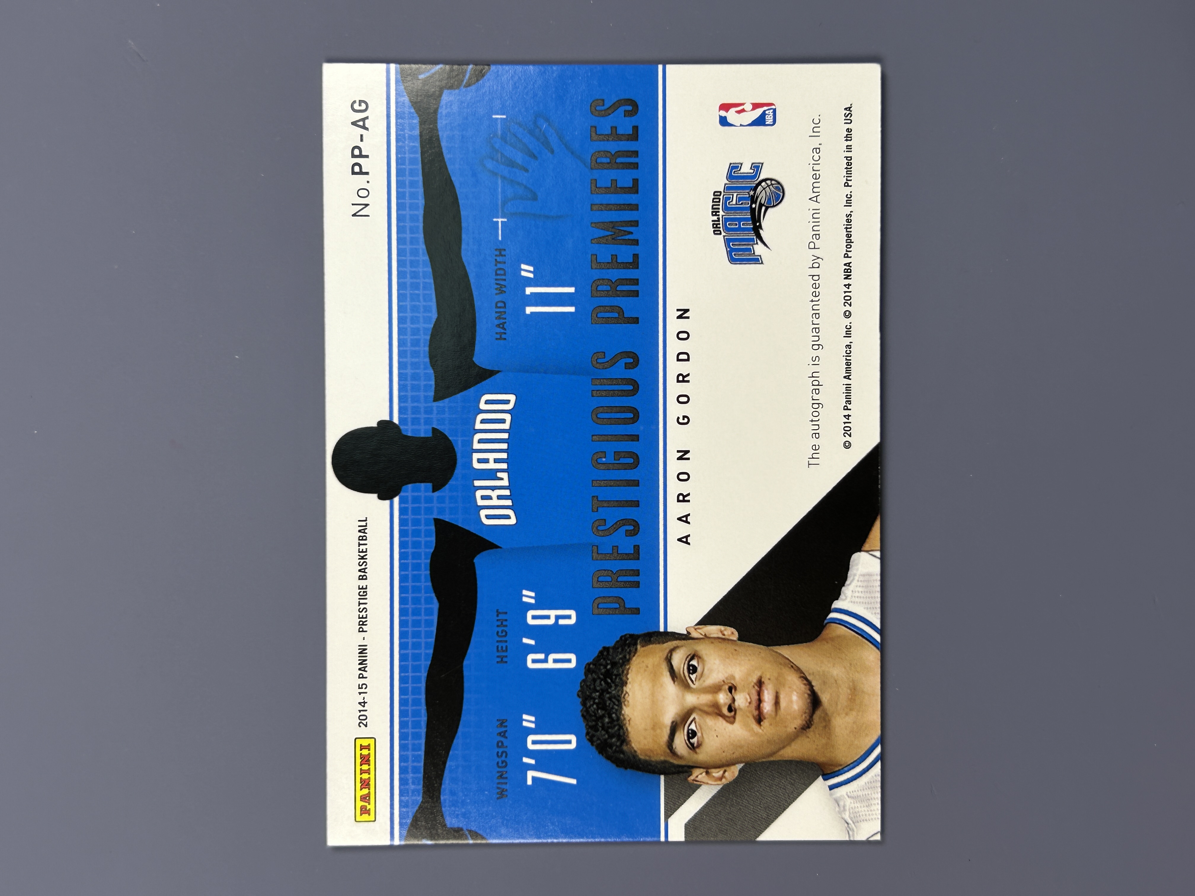 2014-15 Panini Prestige Aaron Gordon 【叨B叨】荣耀系列 魔术 阿隆 戈登 正新秀折射签字卡 无冕扣篮王 ...