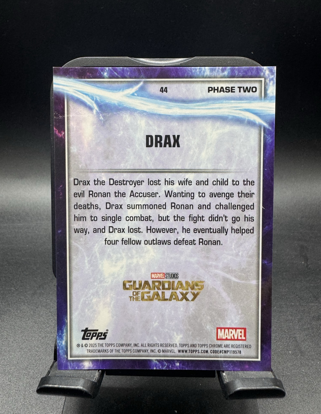 2025 Topps Marvel (MCU) Chrome 漫威影视周年 【神真代拍锁】德拉克斯（Drax） 25编 低编 橙线折 大比例 ...