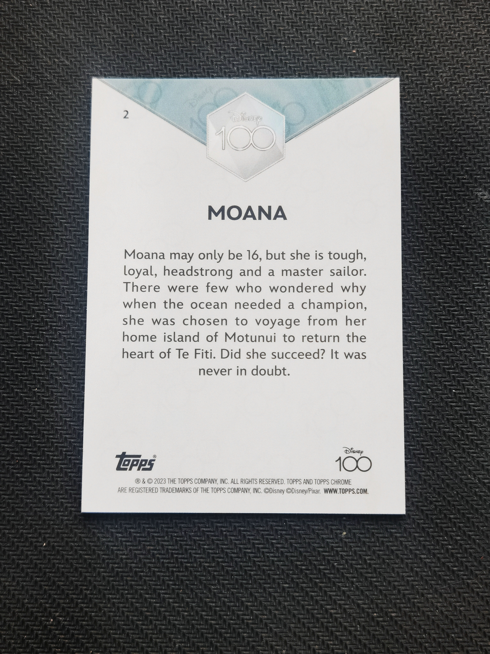 2023 Topps Chrome Disney Moana 【MOKA魔卡球星卡】迪士尼100周年 海洋奇缘 莫阿娜公主 粉折 折射 44/ ...