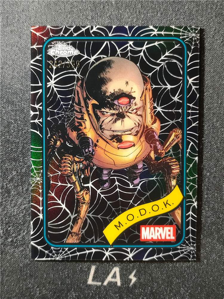 【LA拍卖】2025 Topps Chrome Marvel MODOK TC漫威系列 魔多客 Base 蛛网折 /399编 瑕疵如图 莱恩020 卡淘