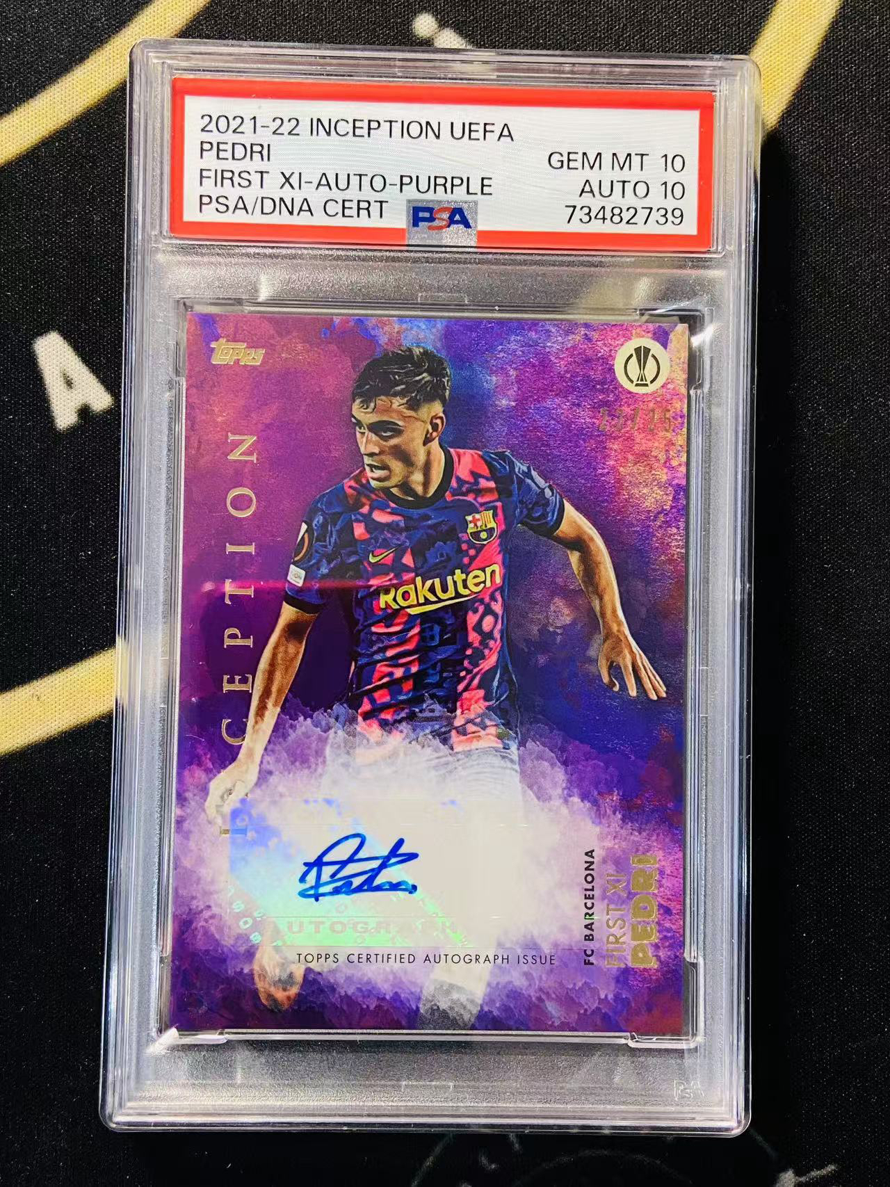 2021-22 Topps Inception 欧冠盗梦空间 Pedri 佩德里 25编 紫折 签字 巴萨 西班牙 欧洲金童欧洲杯冠军 梅西亚 ...