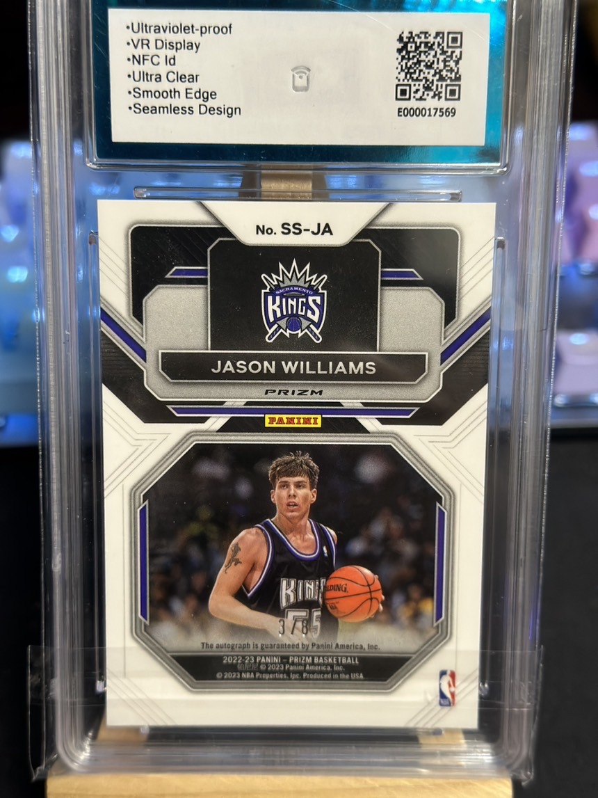 2022-23 Panini prizm Jason Williams PZ 国王名宿 杰森 贾森威廉姆斯 白巧克力 签字 SS签 绿圈圈折 ...