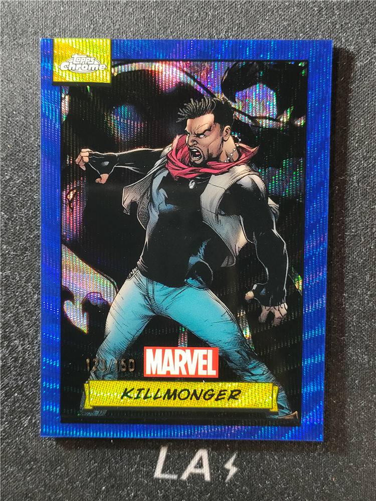 【LA拍卖】2024 Topps Chrome Marvel Killmonger 元年 TC漫威系列 克尔芒戈 Base 蓝波纹折 /150 ...