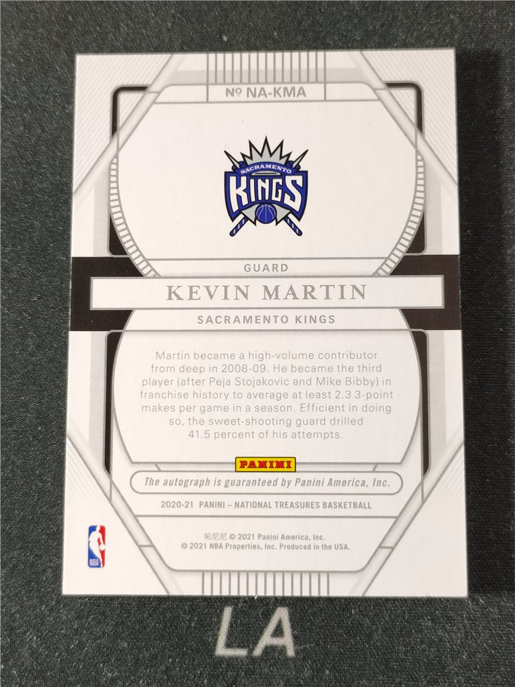 【LA拍卖】20-21 Panini National Treasures Kevin Martin 国宝 凯文 马丁 森林狼队 国王队 ...