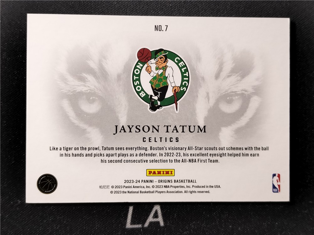 【LA拍卖】23-24 Panini Origins Jayson Tatum 起源 杰森 塔图姆 凯尔特人 獭兔 Tiger Eyes 大 ...