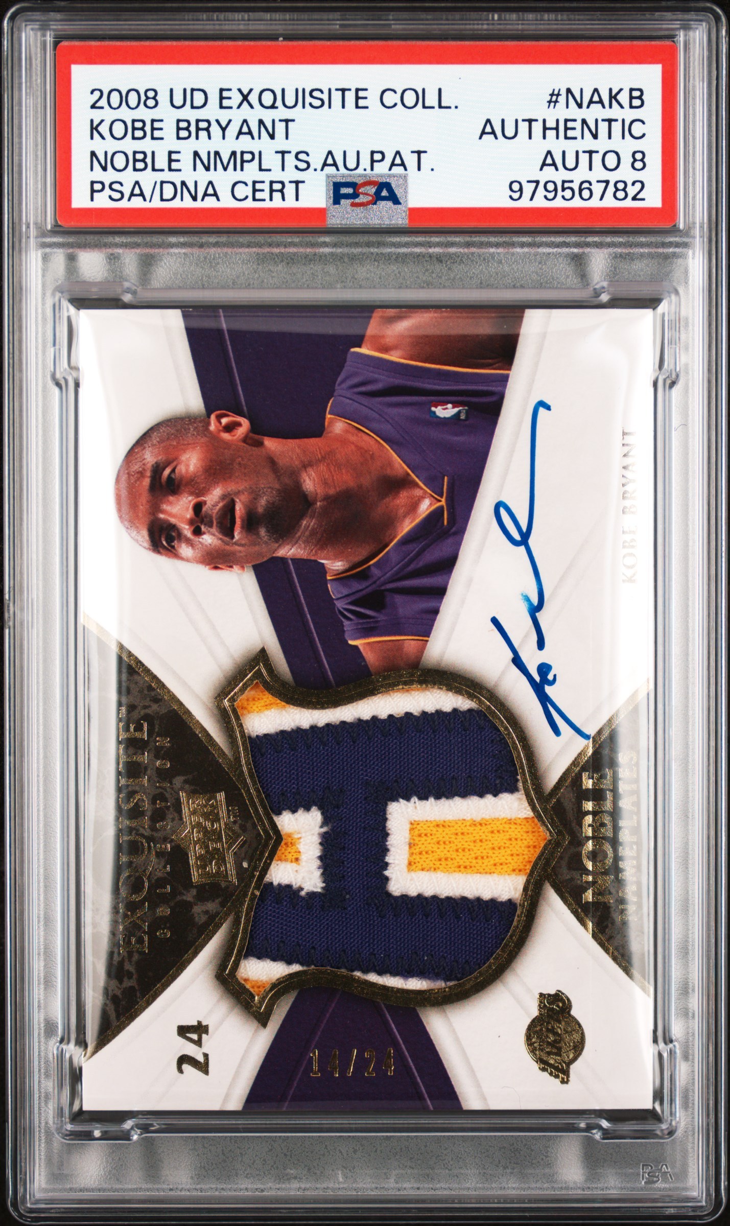 2008 Upper Deck UD EXQUISITE COLLECTION NOBLE NAMEPLATES AUTOGRAPH ...