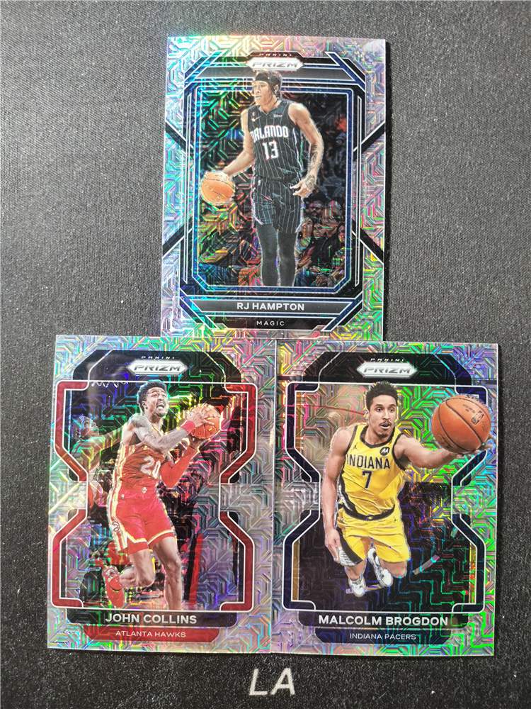 【LA拍卖】2022-23 Panini Prizm RJ 汉普顿 约翰 科林斯 马尔科姆 布罗格登 银MOJO折 Base /25编 3张 ...