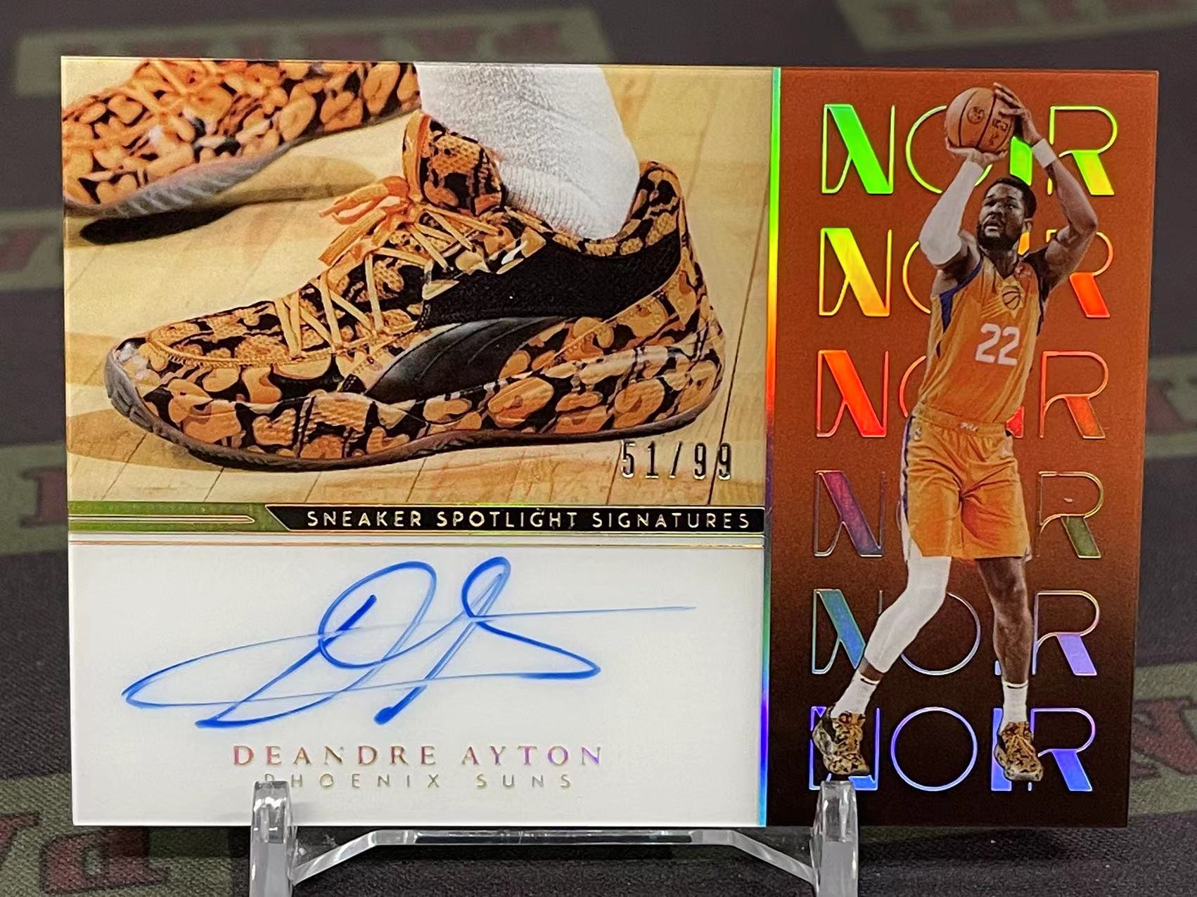 2022-23 Panini Noir Deandre Ayton 诺尔 太阳开拓者 德安德烈 艾顿 鞋灯签字 鞋灯签 镜面卡签 99编 ...