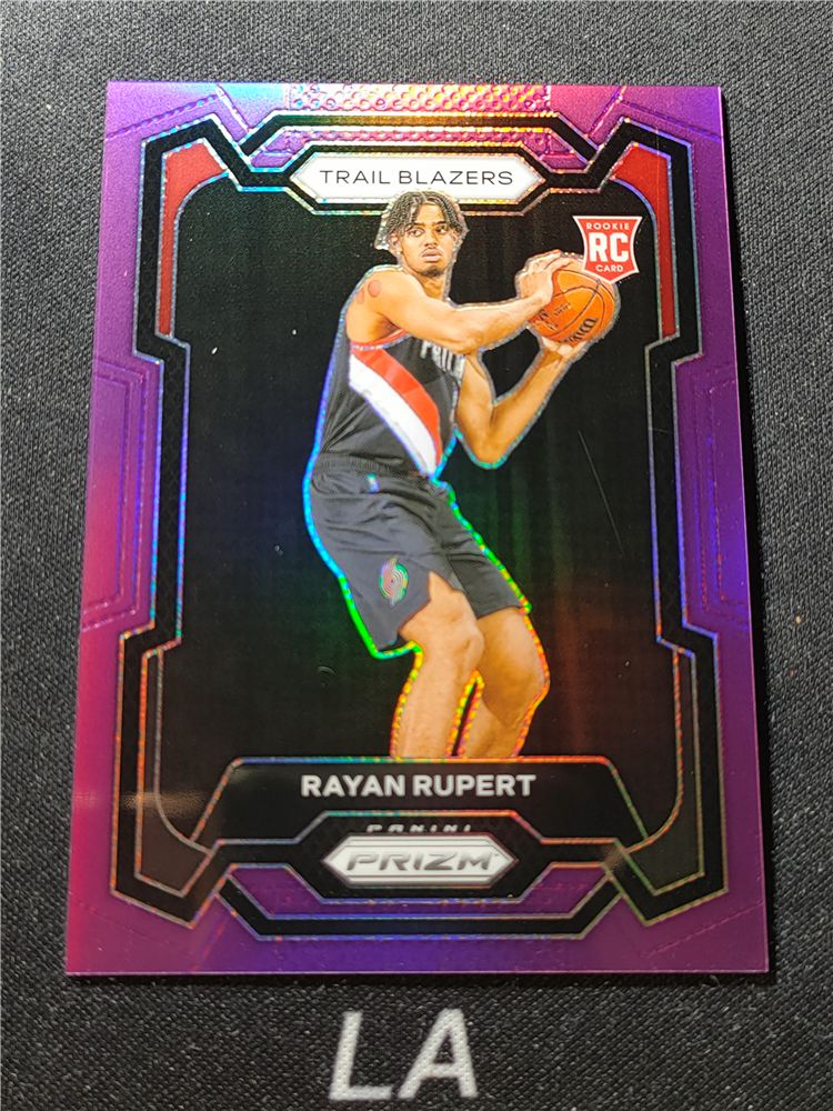 【LA拍卖】23-24 Panini Prizm Rayan Rupert 新秀RC 拉扬 吕佩尔 开拓者队 正新秀 Base 紫折 /99编 ...