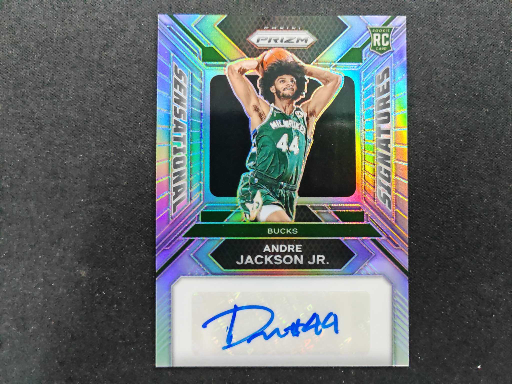 2023-24 Panini Prizm Andre Jackson Jr. RC SC球星卡 pz 新秀 雄鹿 安德烈杰克逊 银折 签字 卡 ...