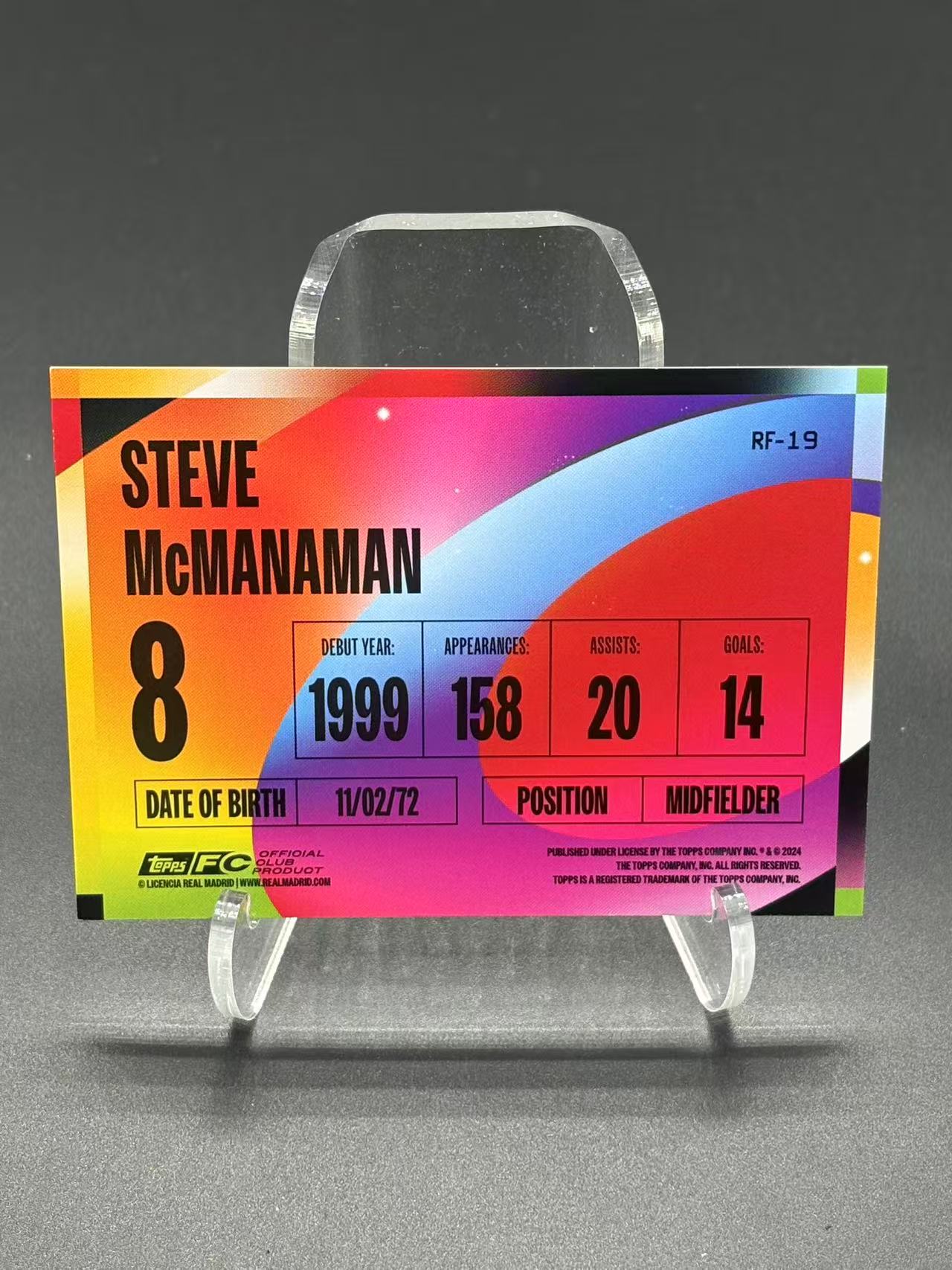 2024 Topps Real Madrid Steve McManaman 足球 全新皇马队盒 史蒂夫 麦克马纳曼 彩虹过人 特卡 箱货 ...