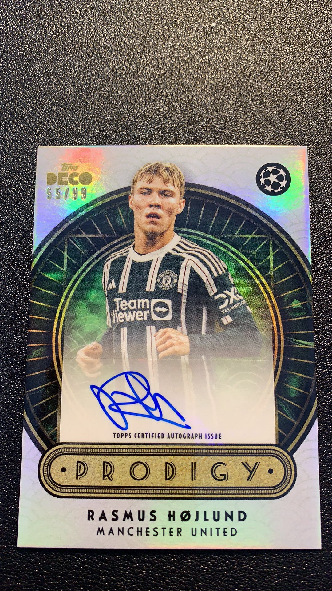 2023 Topps Deco hojlund 德科 霍伊伦德 特卡 55/99 编 AA/BB编 签字 完美签 首签 曼联 卡品如图 实卡 ...