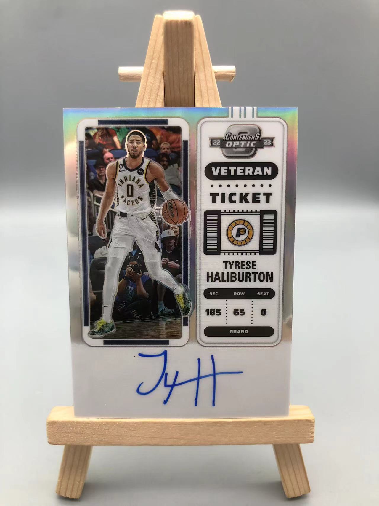 【舒克卡社】22-23 Contenders Optic Tyrese Haliburton 球票Op 哈里伯顿 哈里波顿 签字 卡签 银折 ...