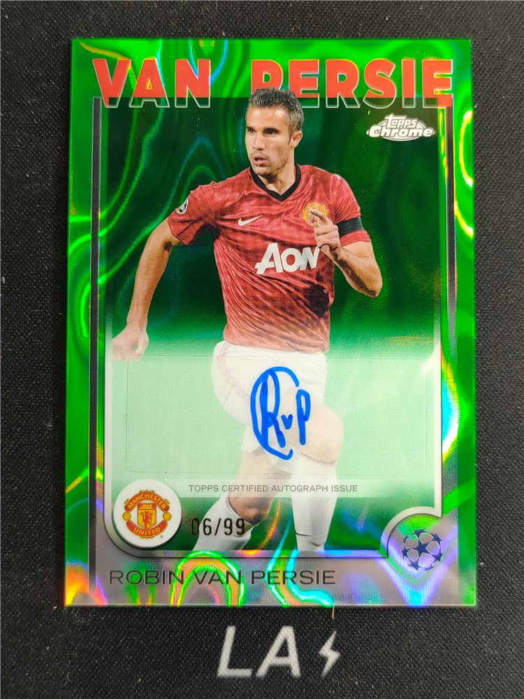 【LA拍卖】2024-25 Topps Chrome Robin Van Persie 欧冠 欧战系列 罗宾 范佩西 曼联 签字 绿熔岩折 ...