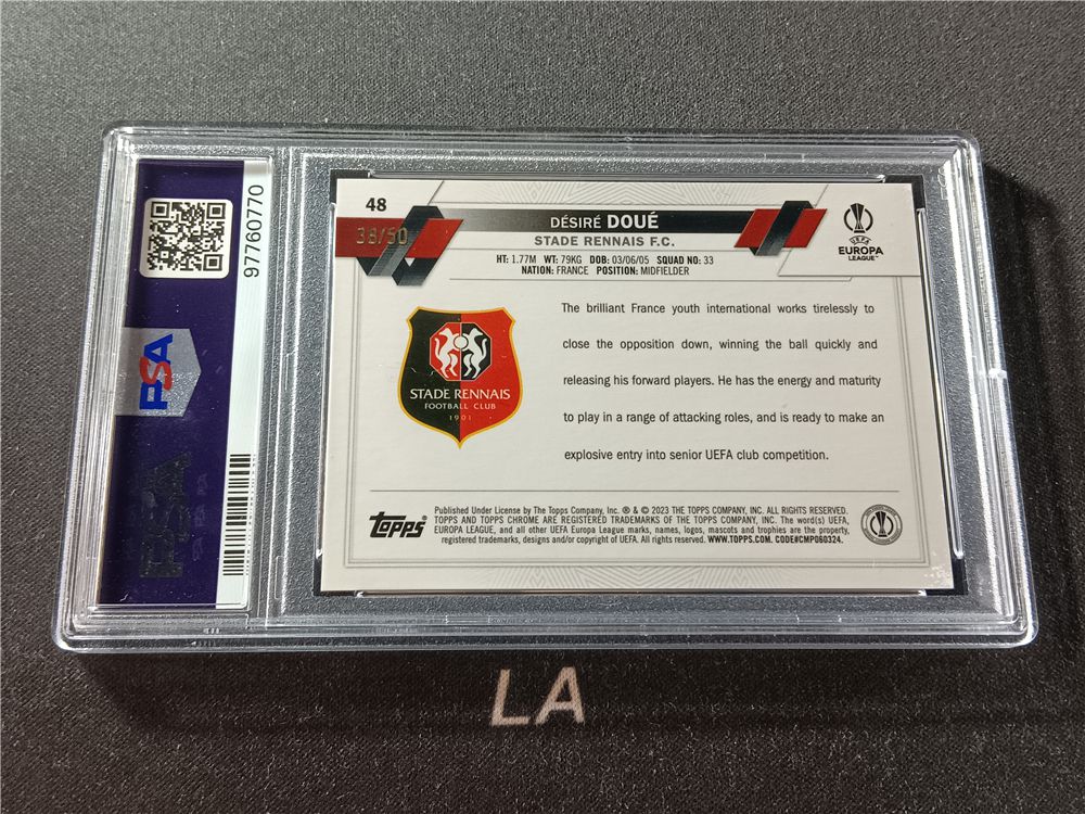 【LA拍卖精品】2022-23 Topps Chrome UCC Sapphire Desire Doue 欧冠 蓝宝石 新秀RC 德西雷 杜 ...