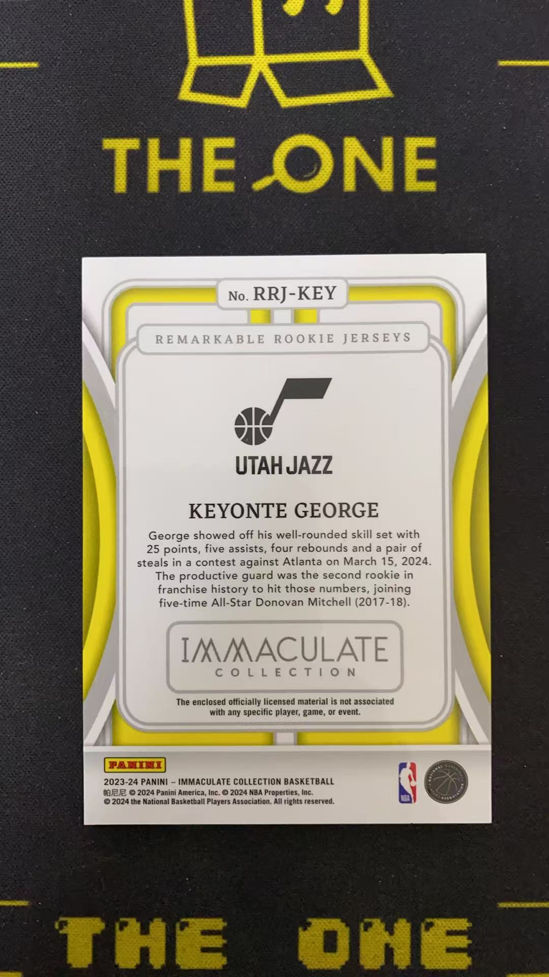 2023-24 Panini Immaculate Keyonte George RC 【TheOne】基昂特 乔治 猪猪侠 爵新秀 IMM ...