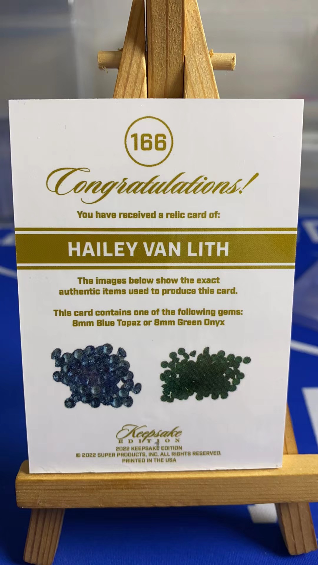 2022 KEEPSAKE EDITION HAILEY VAN LITH 【Mycards球星卡】海莉 范丽丝 蓝绿宝石 大窗球衣卡 双色 ...