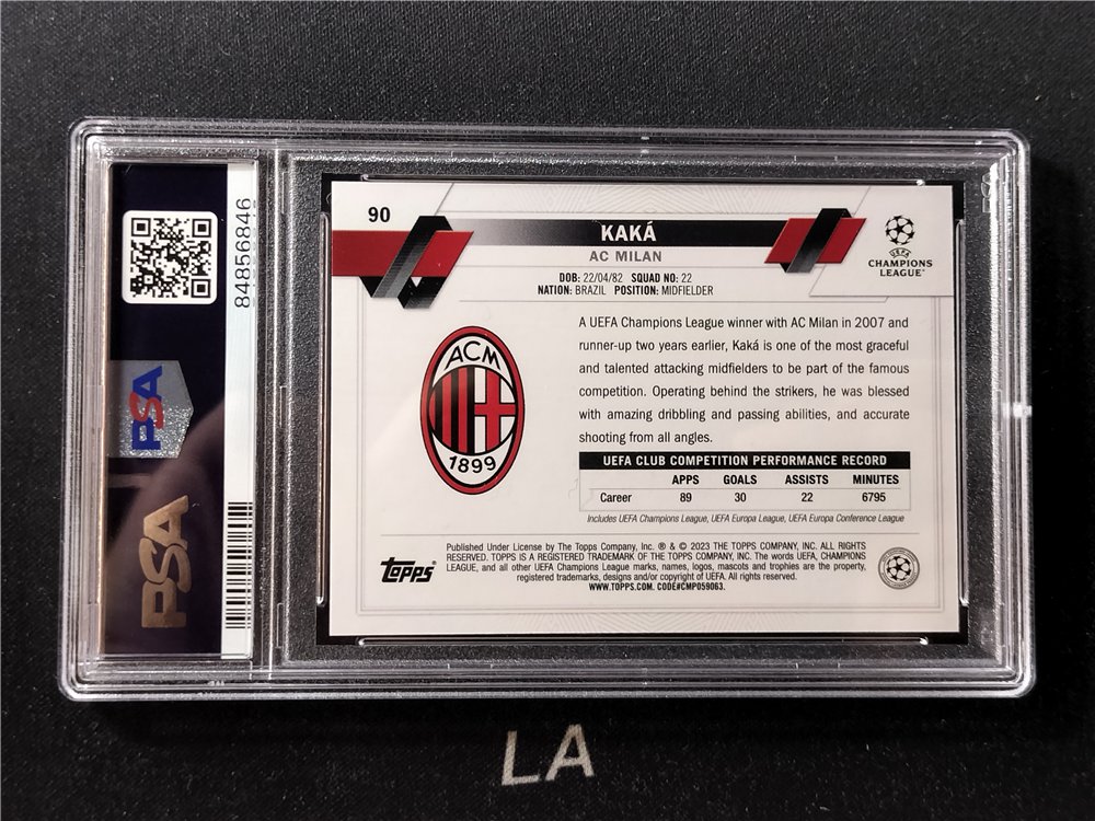 【LA拍卖】22-23 Topps UCC Kaka 欧冠 意甲 AC米兰 卡卡 大比例 变化版 普卡 捧杯 PSA8分 专收 凑套必备 ...