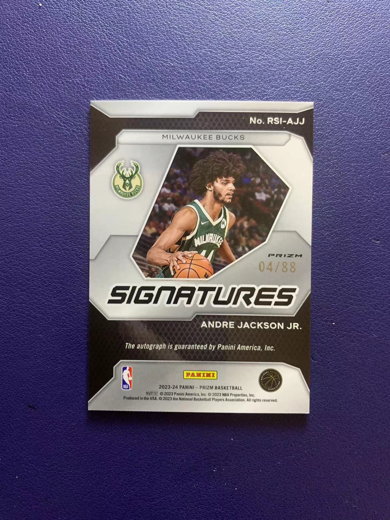 2023-24 Panini Prizm Andre Jackson Jr. RC 【大树代卖】pz 雄鹿 新秀 小安德烈杰克逊 红圈圈折 ...