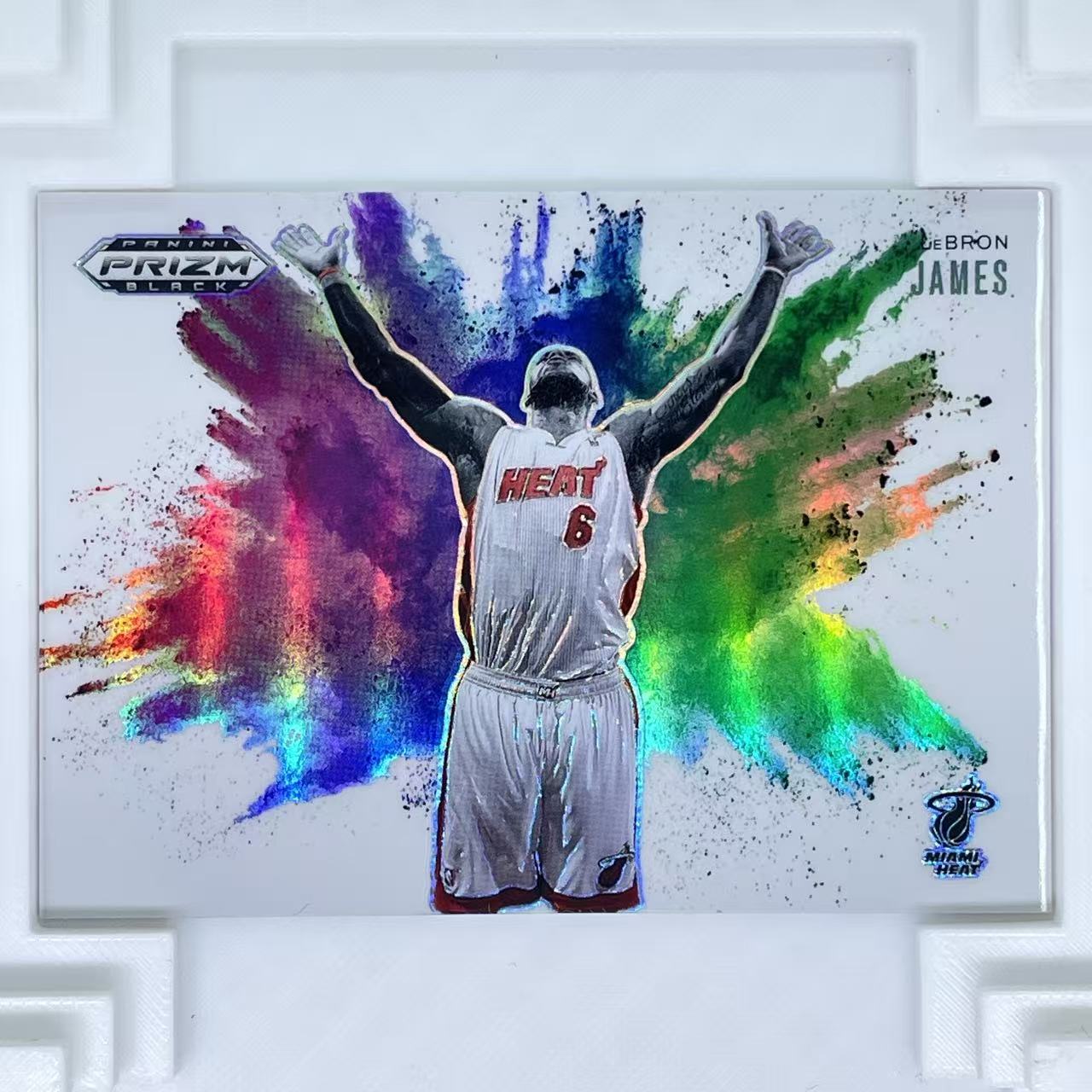 A 2024-25 Panini Prizm Black LeBron James 勒布朗 詹姆斯 LBJ 詹皇 湖人 Color Blast ...